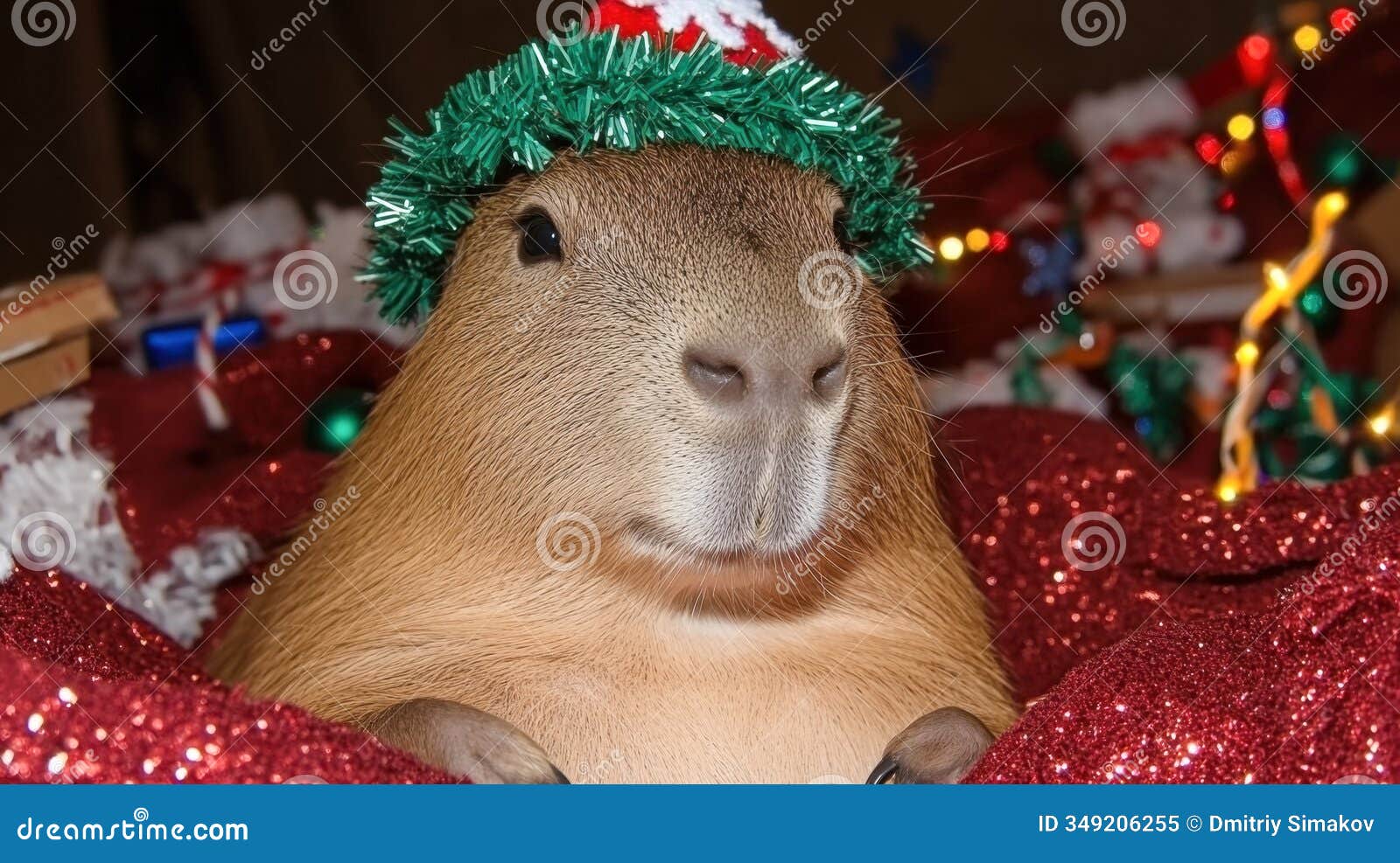 Male Capybara With Deformed Mouth, And Baby Royalty-Free Stock Photo ...