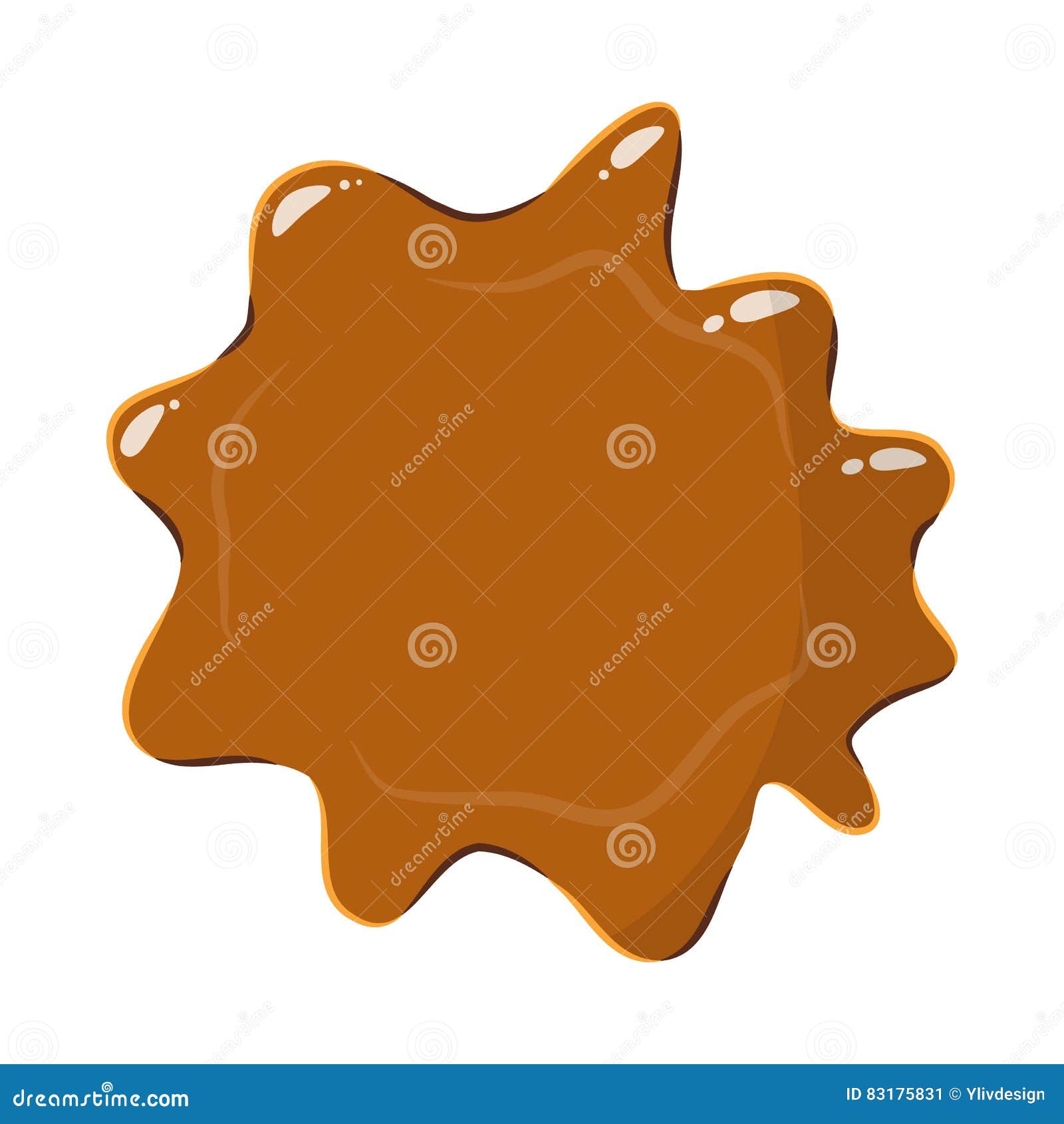 Brown caramel icon stock vector. Illustration of condensed - 83175831