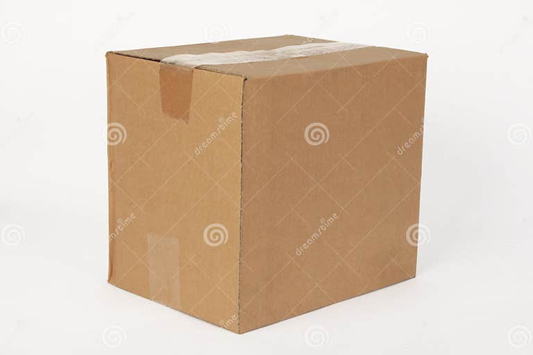 Brown Cardboard Box stock image. Image of dispatch, cardboard - 15631643