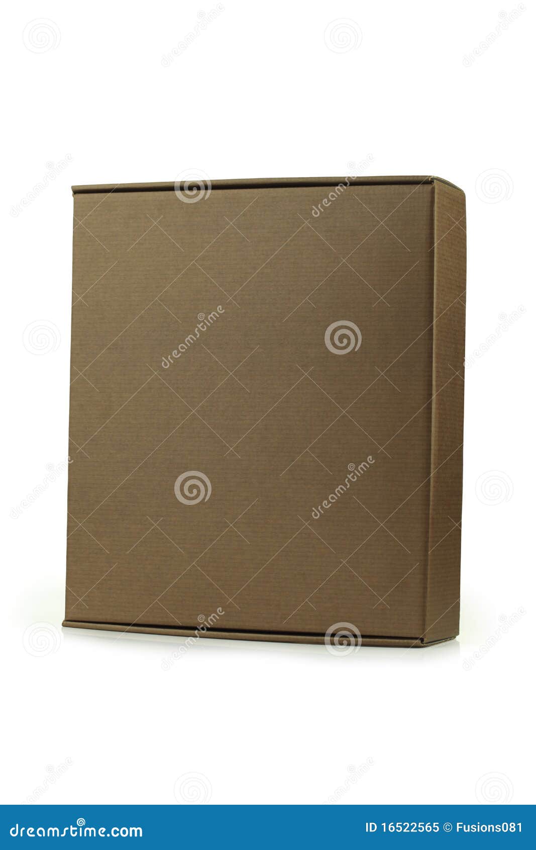 Brown Cardboard Box Isolated Stock Image - Image of compartment ...