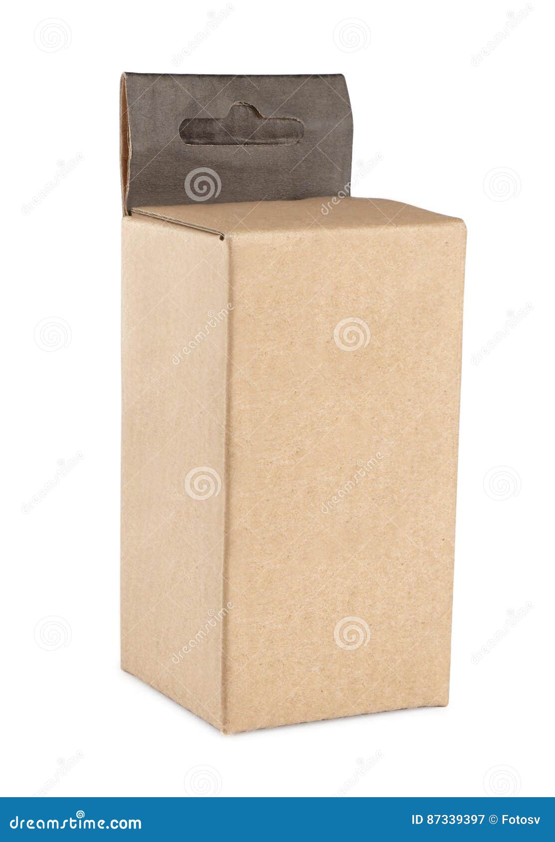 Brown cardboard box stock image. Image of container, gift - 87339397