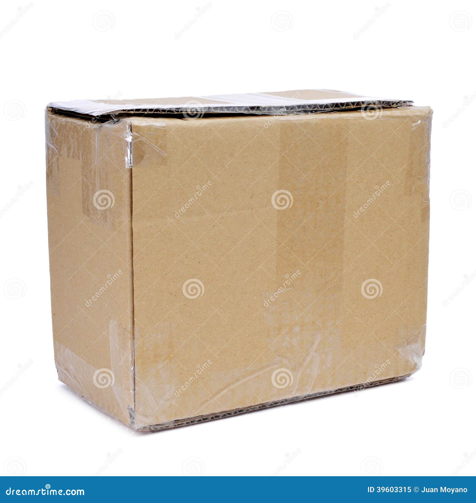 Brown Cardboard Box Sealed with Tape Stock Image - Image of packaging ...
