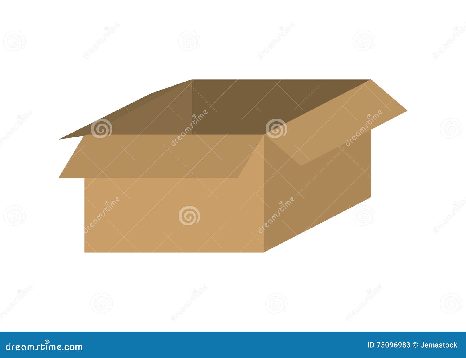 Brown Cardboard Box , Vector Illustration Over White Background Stock ...