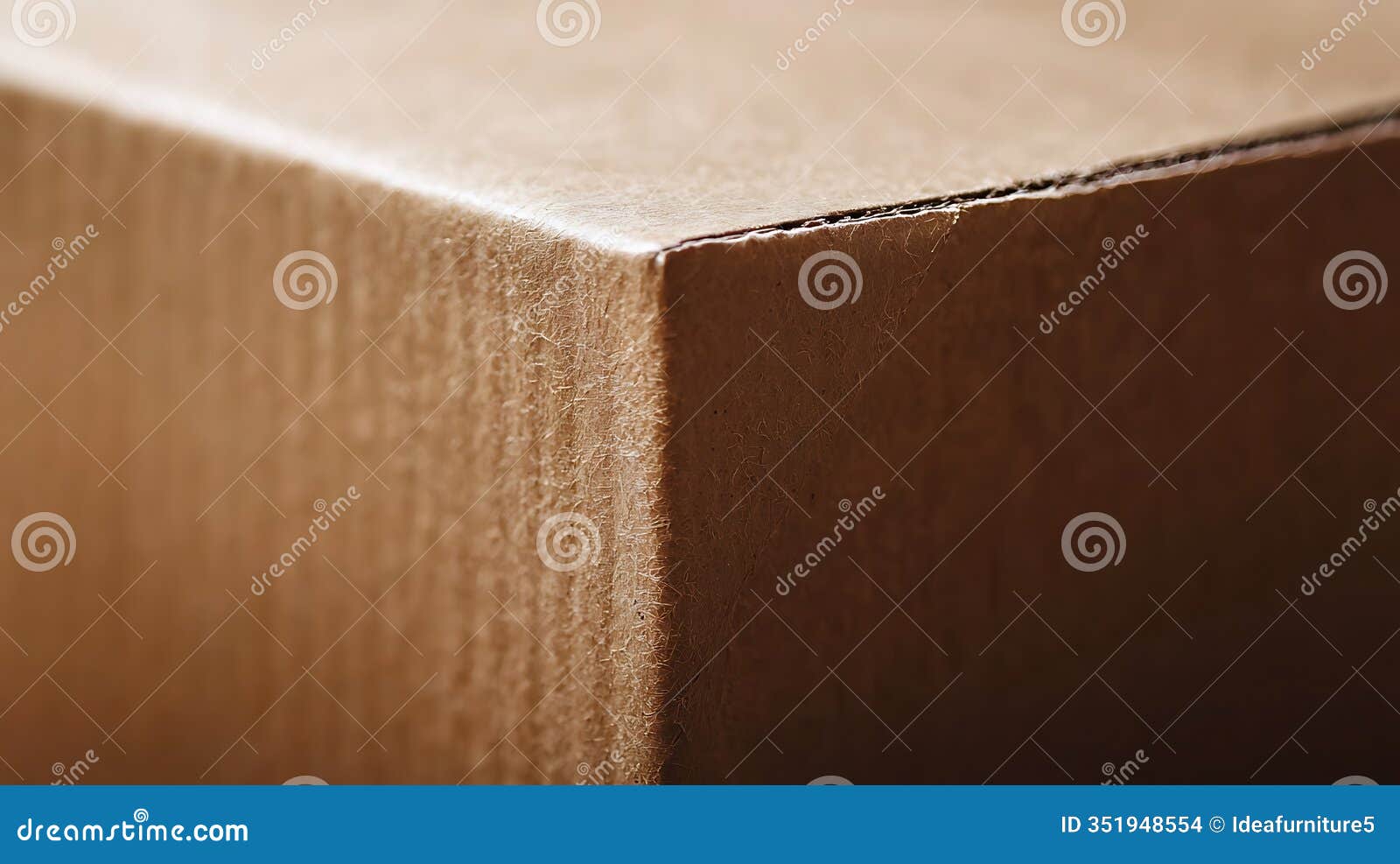 A Brown Cardboard Box with a White Edge Stock Photo - Image of border ...