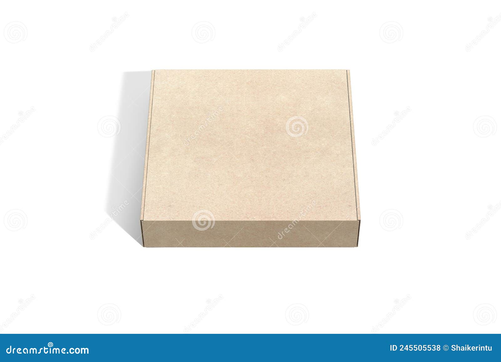 Brown Cardboard Mailing Box Perspective Top View Stock Illustration ...