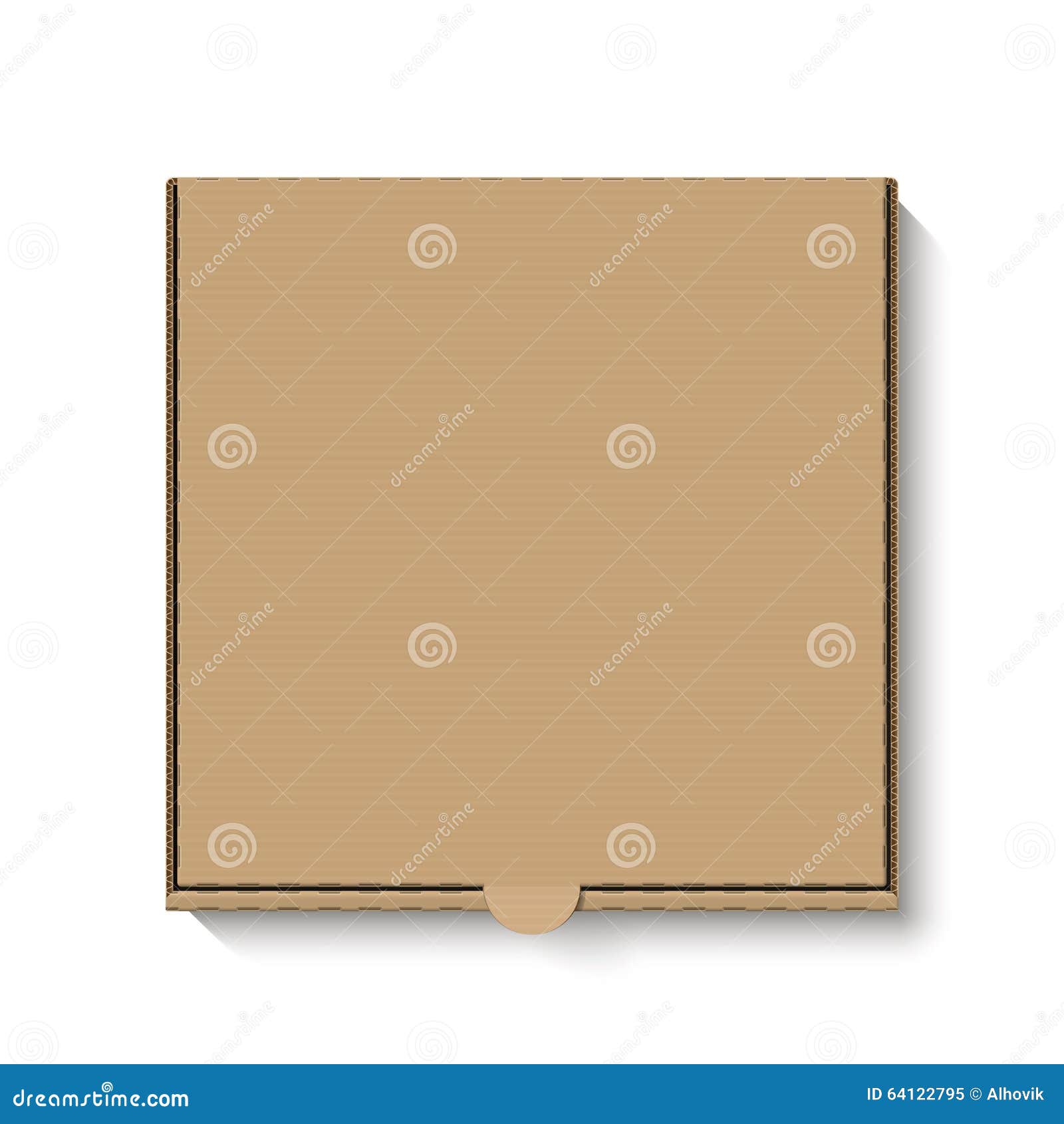 CARDBOARD PIZZA BOX, Template With Die Cut Lines. Clear, Blank ...