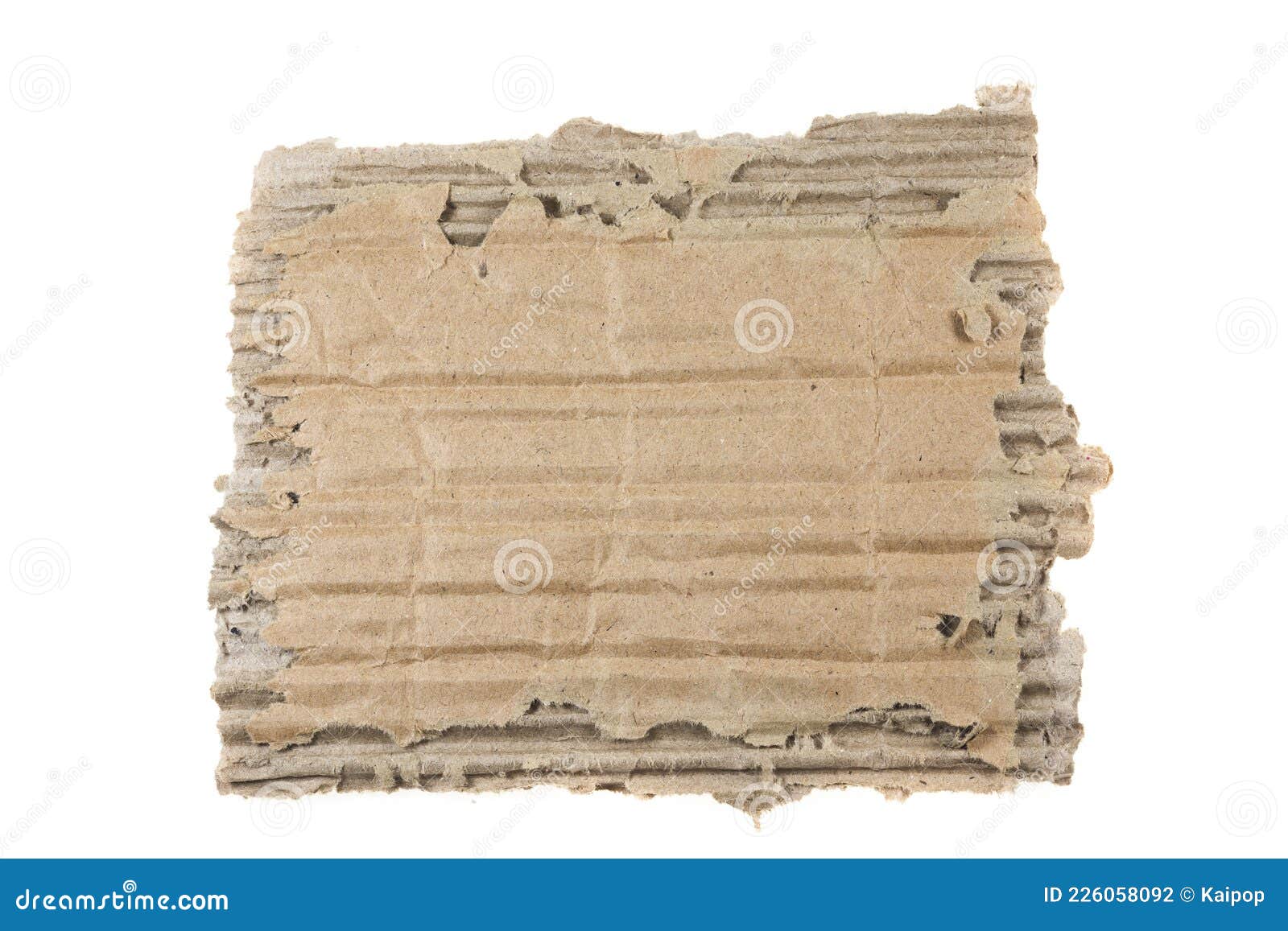 Brown Cardboard Torn Crumpled Stock Photo - Image of ruined, blank ...