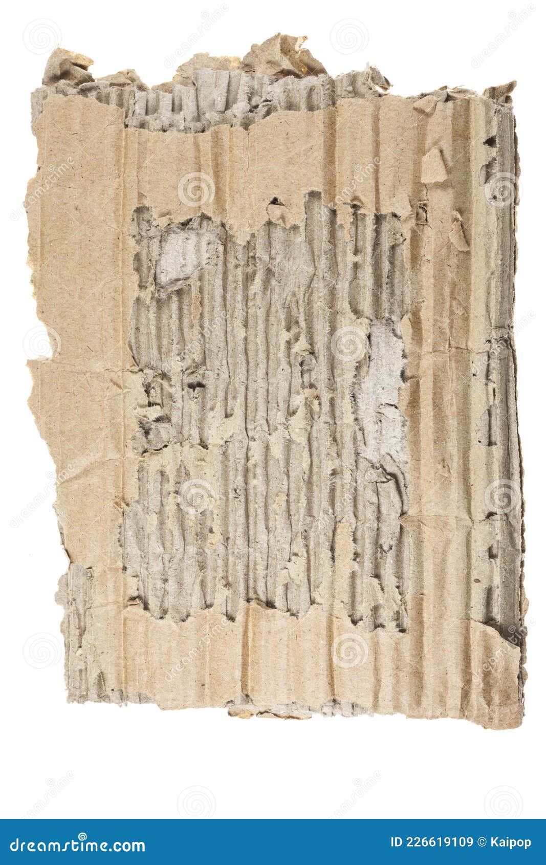 Brown Cardboard Torn Crumpled Stock Image - Image of message, empty ...