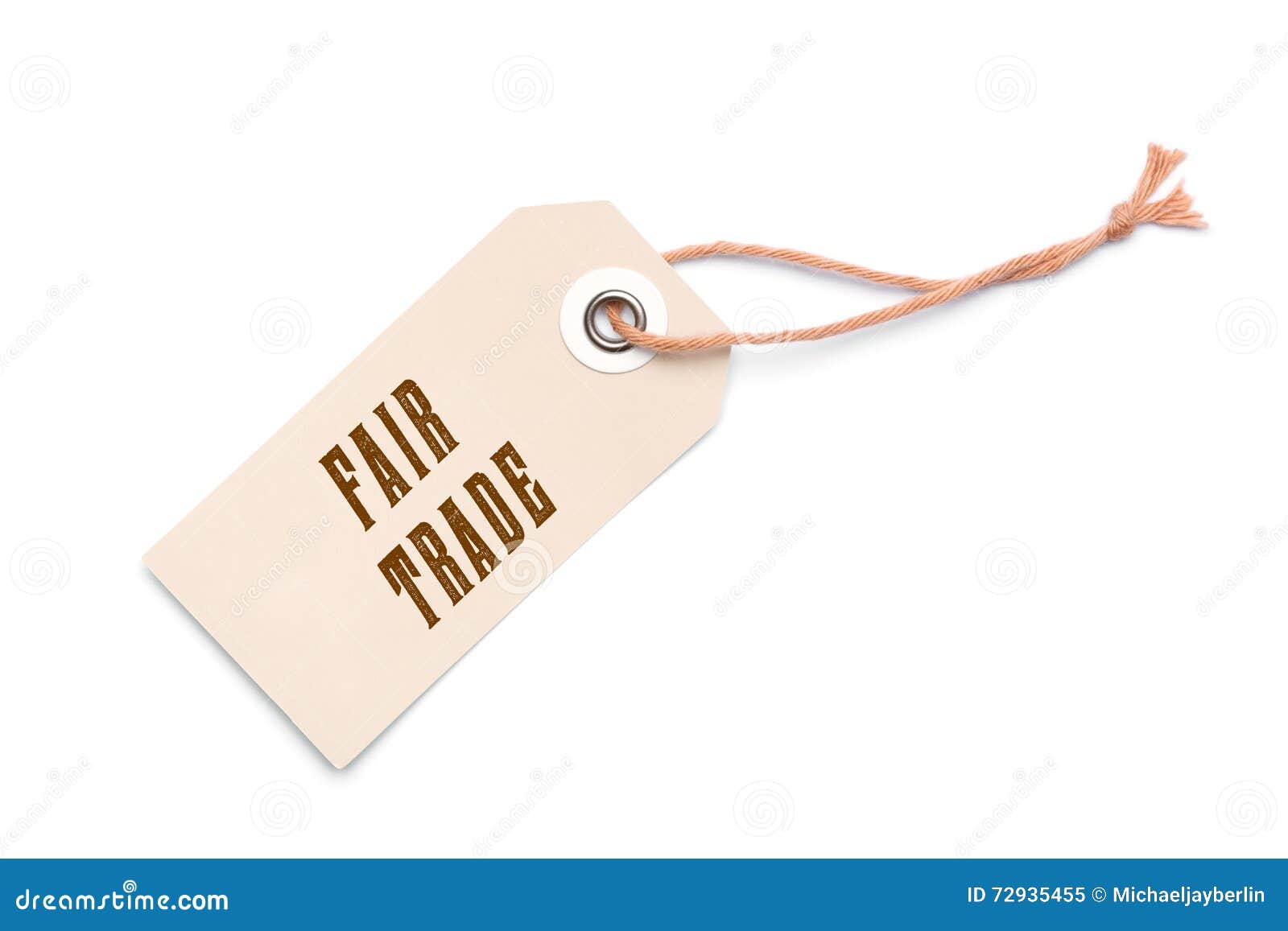 Brown Carton Fair Trade Label Tag Stock Image - Image of market, paper ...