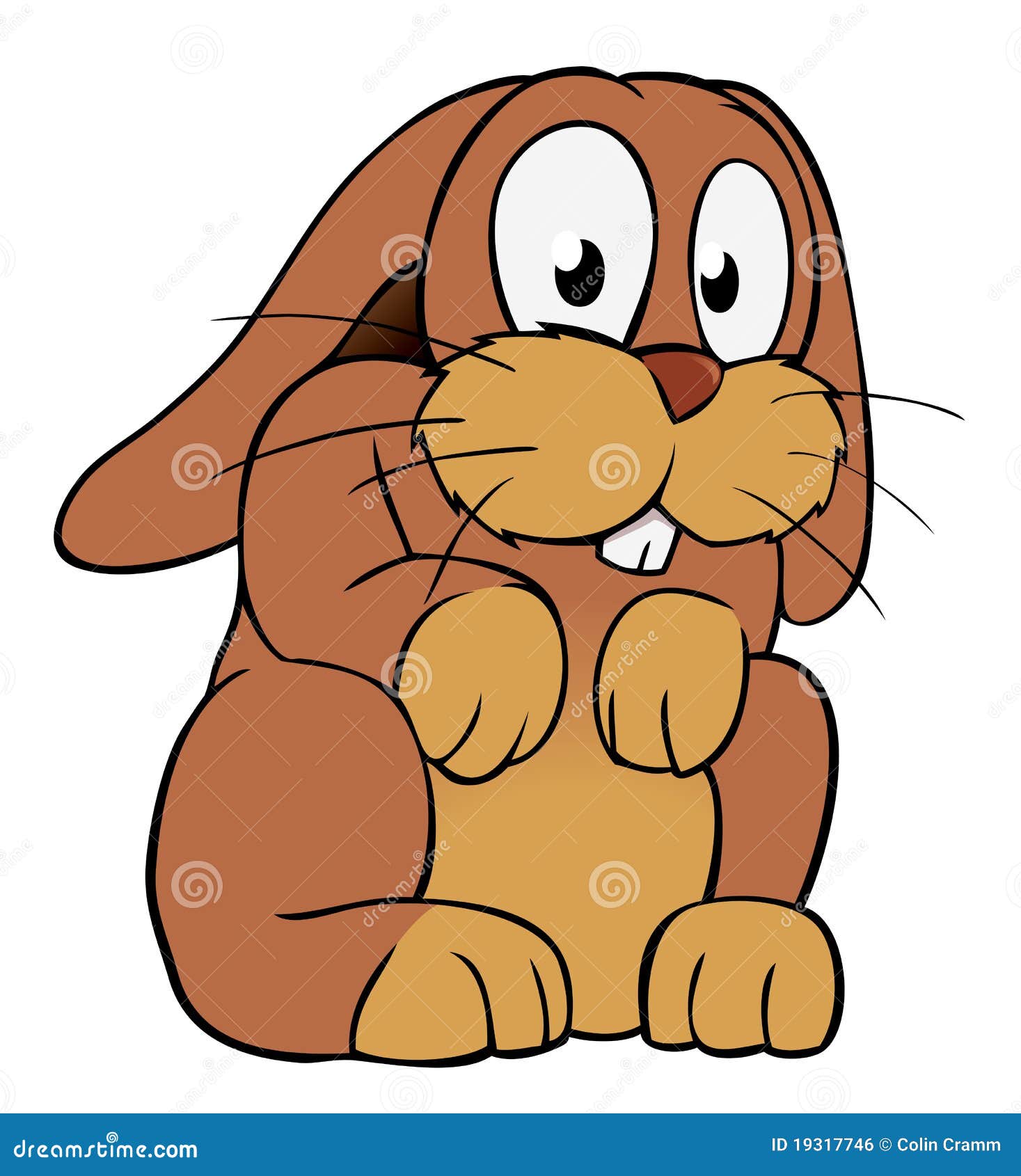 Brown cartoon rabbit stock vector. Illustration of rabbit - 19317746