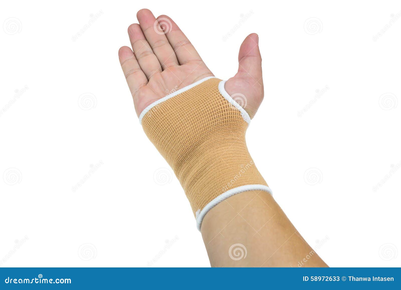 Brown cast on hand and arm stock image. Image of medical - 58972633