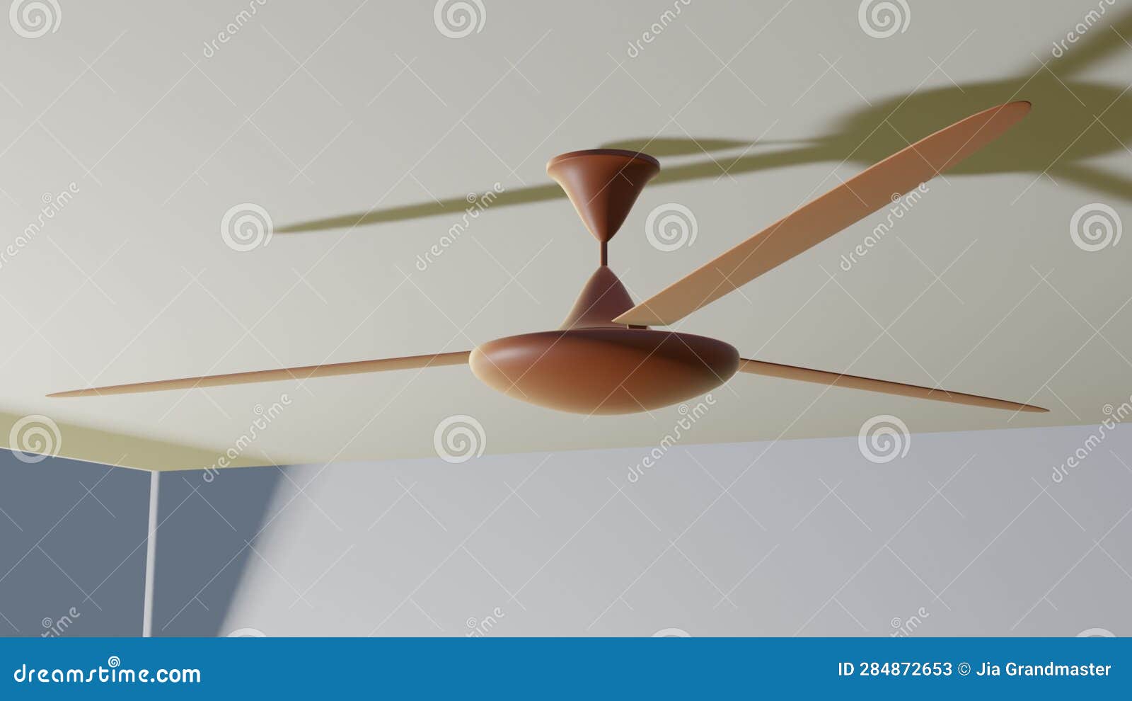A brown ceiling fan stock illustration. Illustration of circle - 284872653