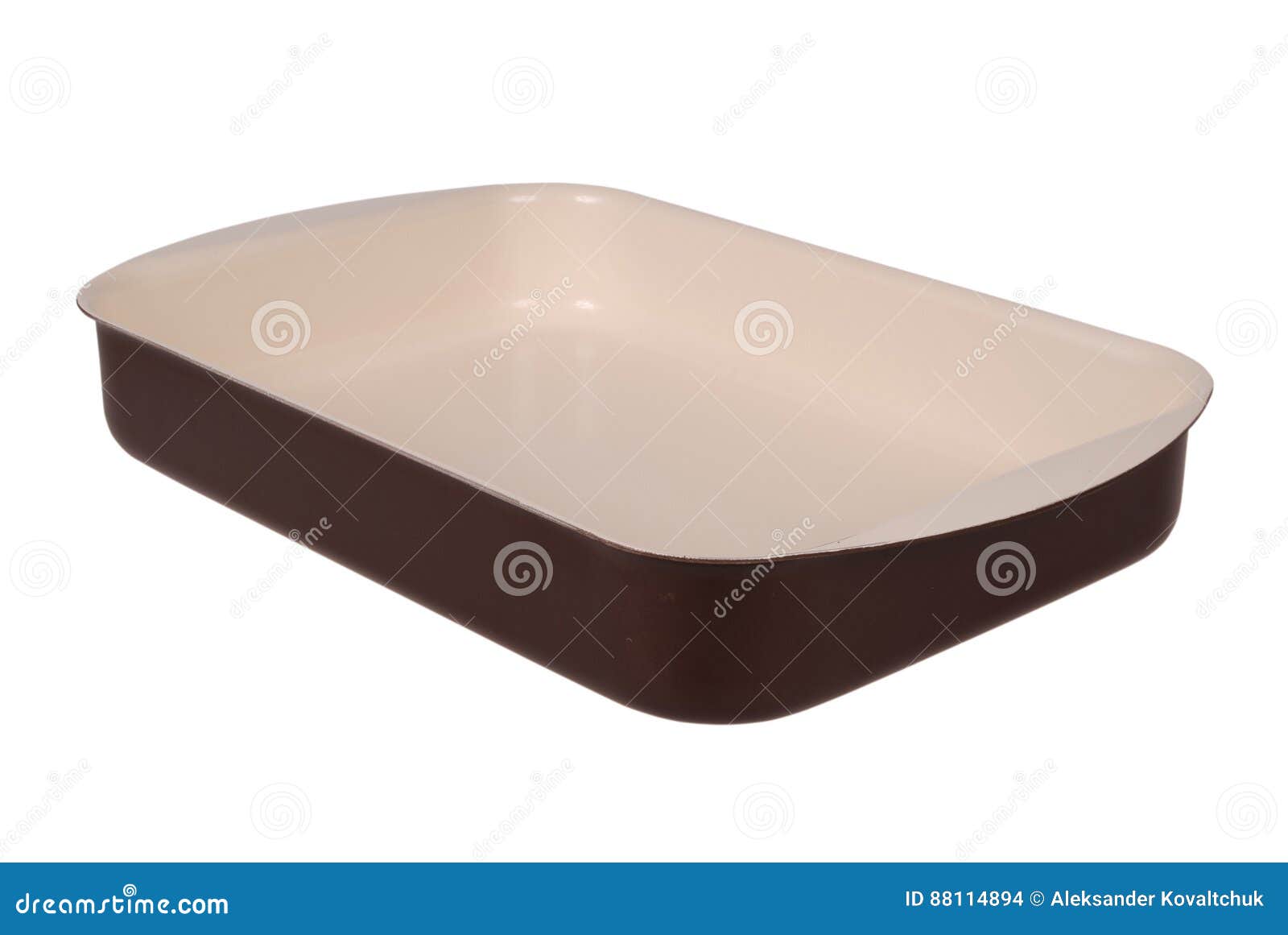 Brown Ceramic Rectangular Baking Dish Stock Photo - Image of ...