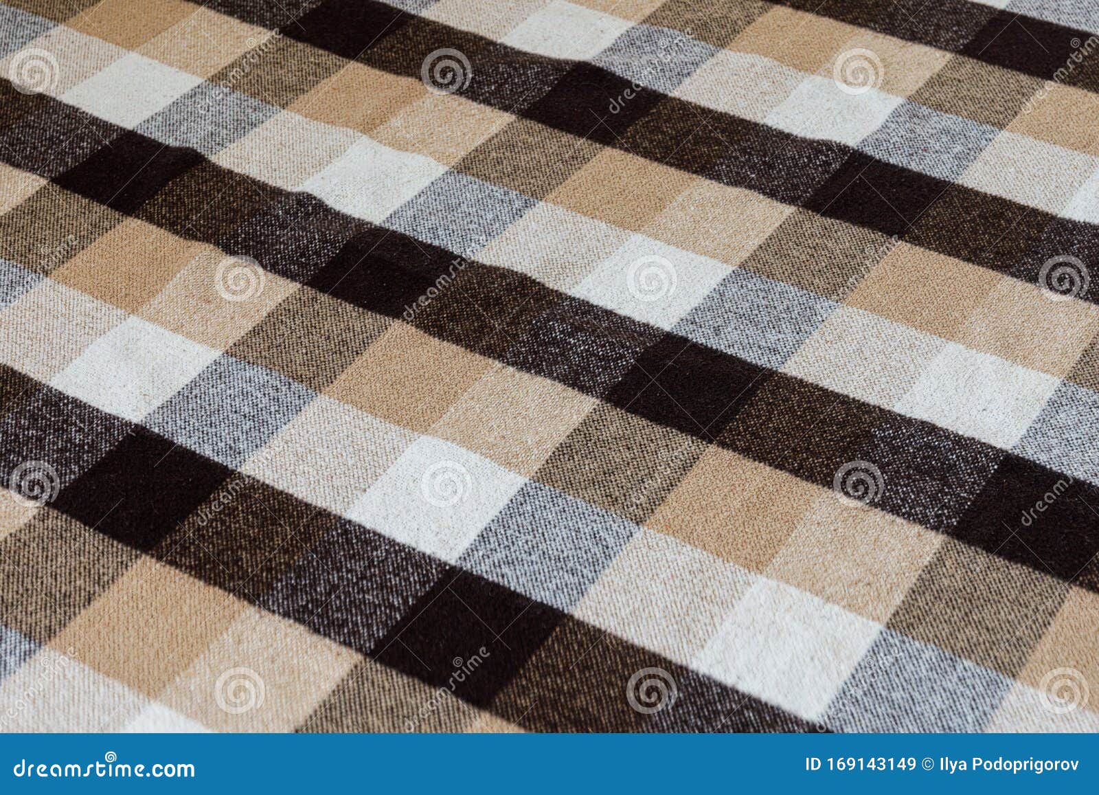 Brown Checkered Wool Plaid Fabric Texture. Tartan Texture Stock Image ...