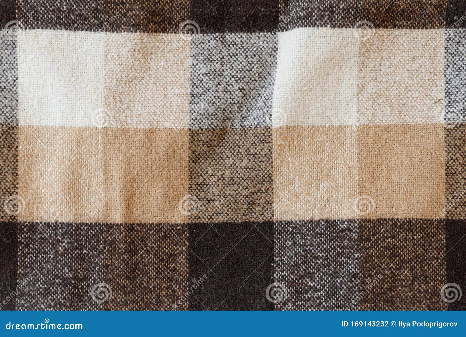 Brown Checkered Wool Plaid Fabric Texture. Tartan Texture Stock Photo ...
