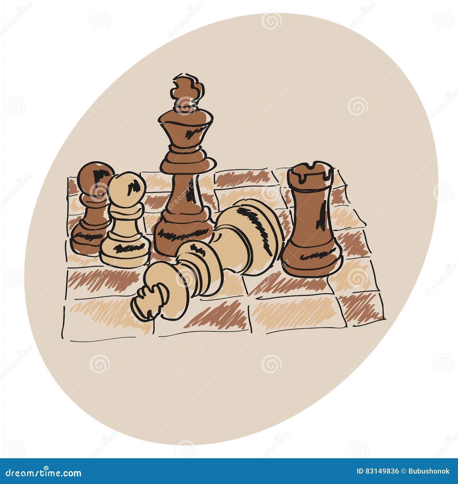 Brown Chess Board Top View With Algebraic Notation Vector Illustration ...