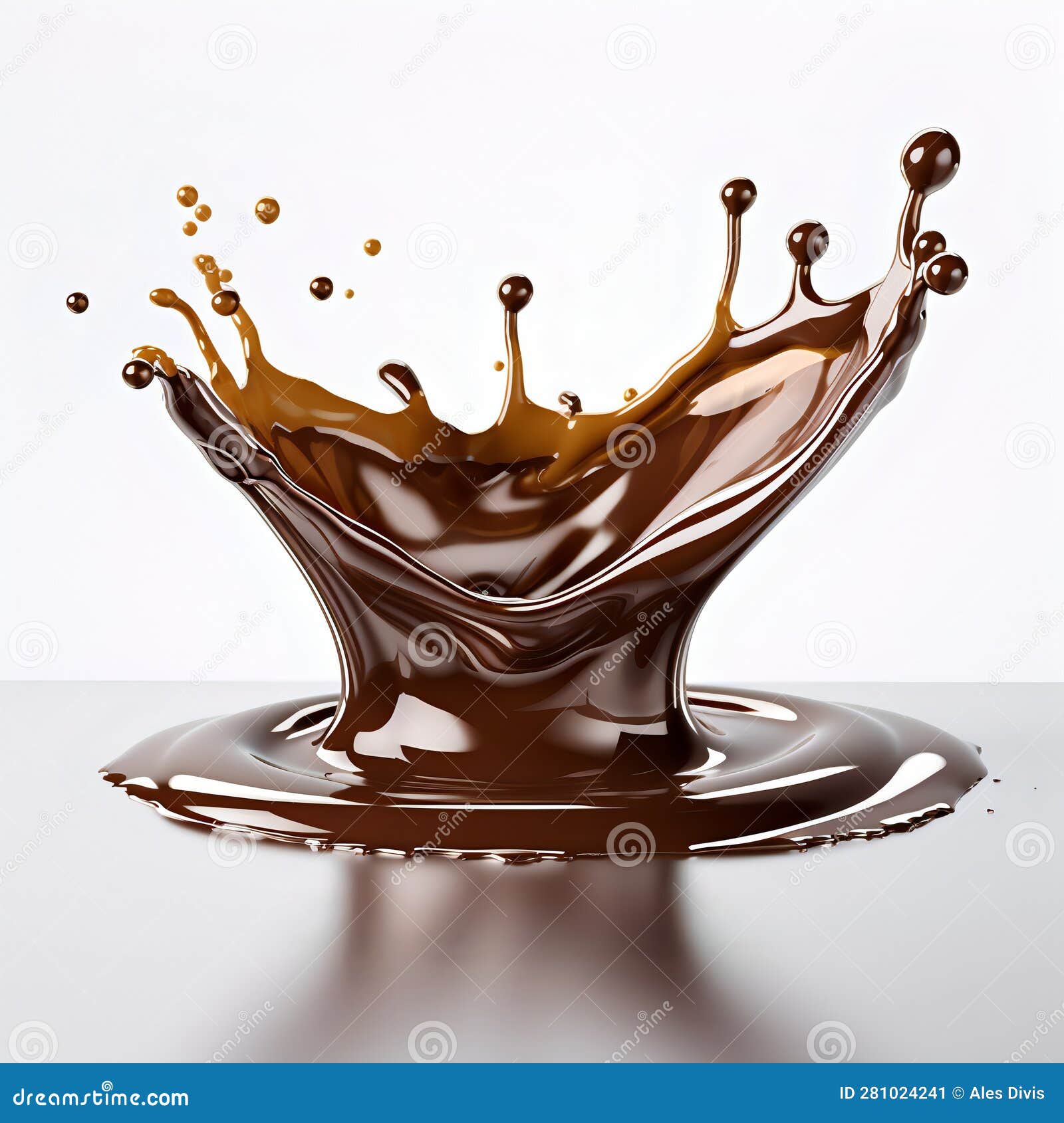 Chocolate Splatter on White Background. Generative AI Stock ...
