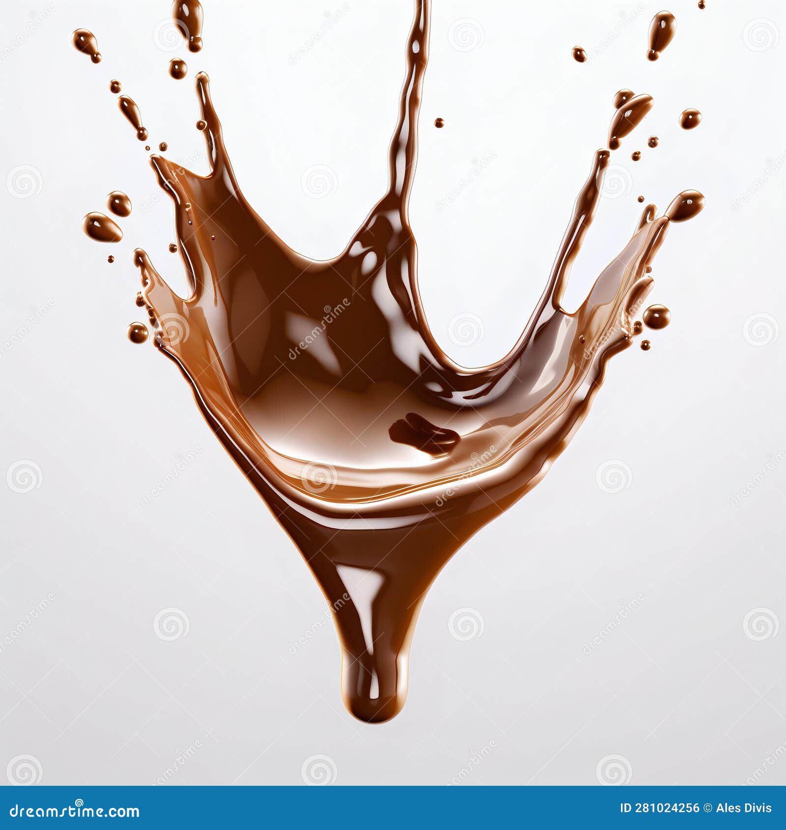 Chocolate Splatter on White Background. Generative AI Stock ...