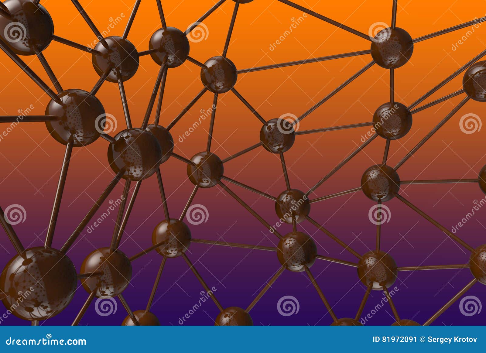 Brown Chocolate Molecular Geometric Chaos Abstract Structure. Science ...