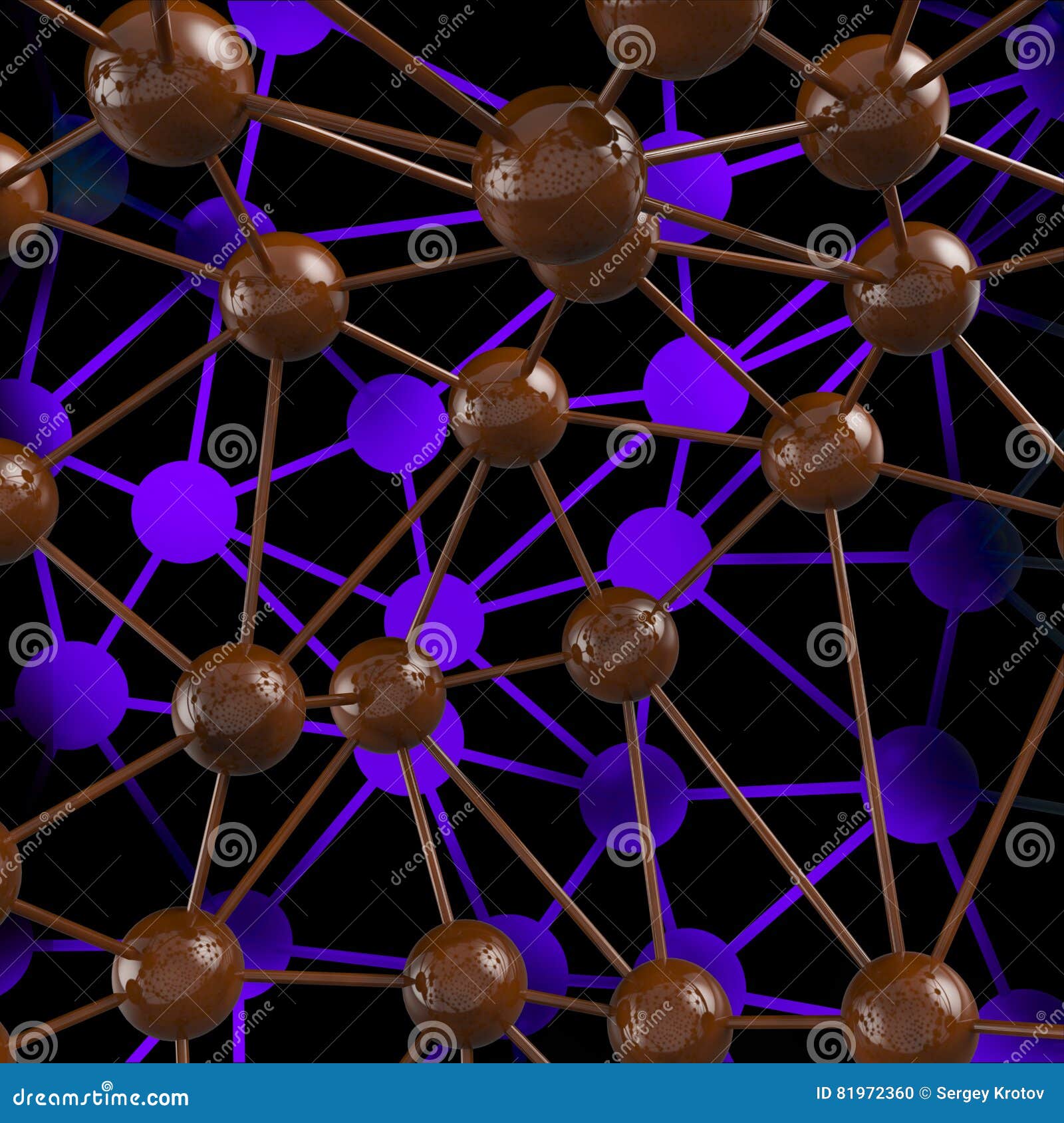 Brown Chocolate Molecular Geometric Chaos Abstract Structure. Science ...