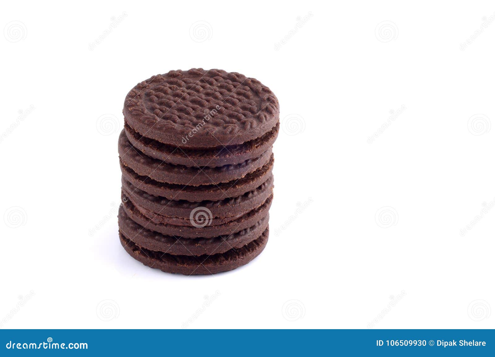 Brown Chocolate Sandwich Biscuits Stock Photo - Image of dark, dessert ...