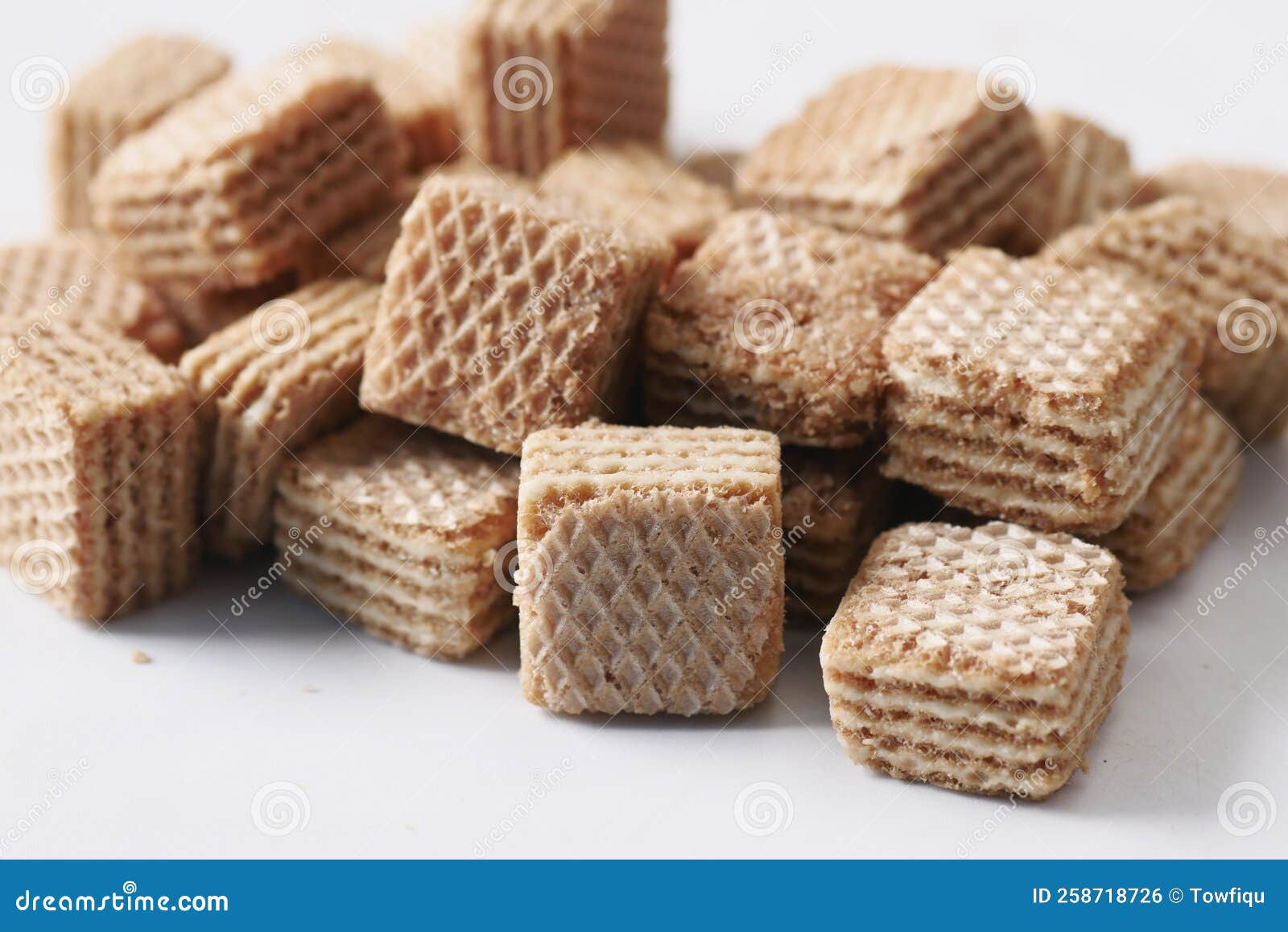 Brown Chocolate Wafer Roll on White Stock Photo - Image of crispy ...