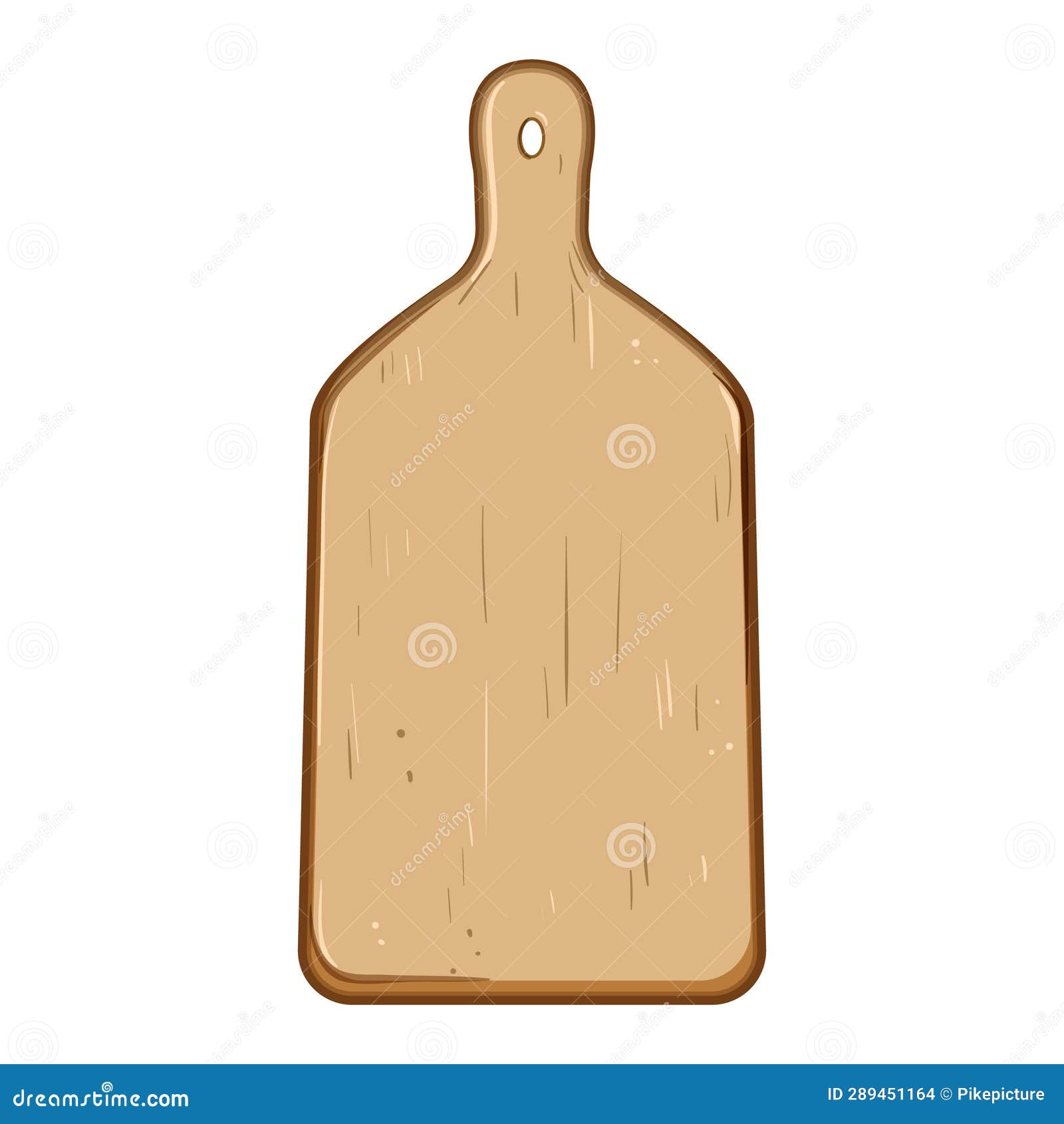Brown Chopping Board Cartoon Vector Illustration Stock Vector ...