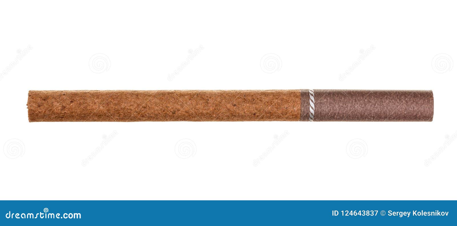 The Brown Cigarette Isolated on a White Background Stock Image - Image ...