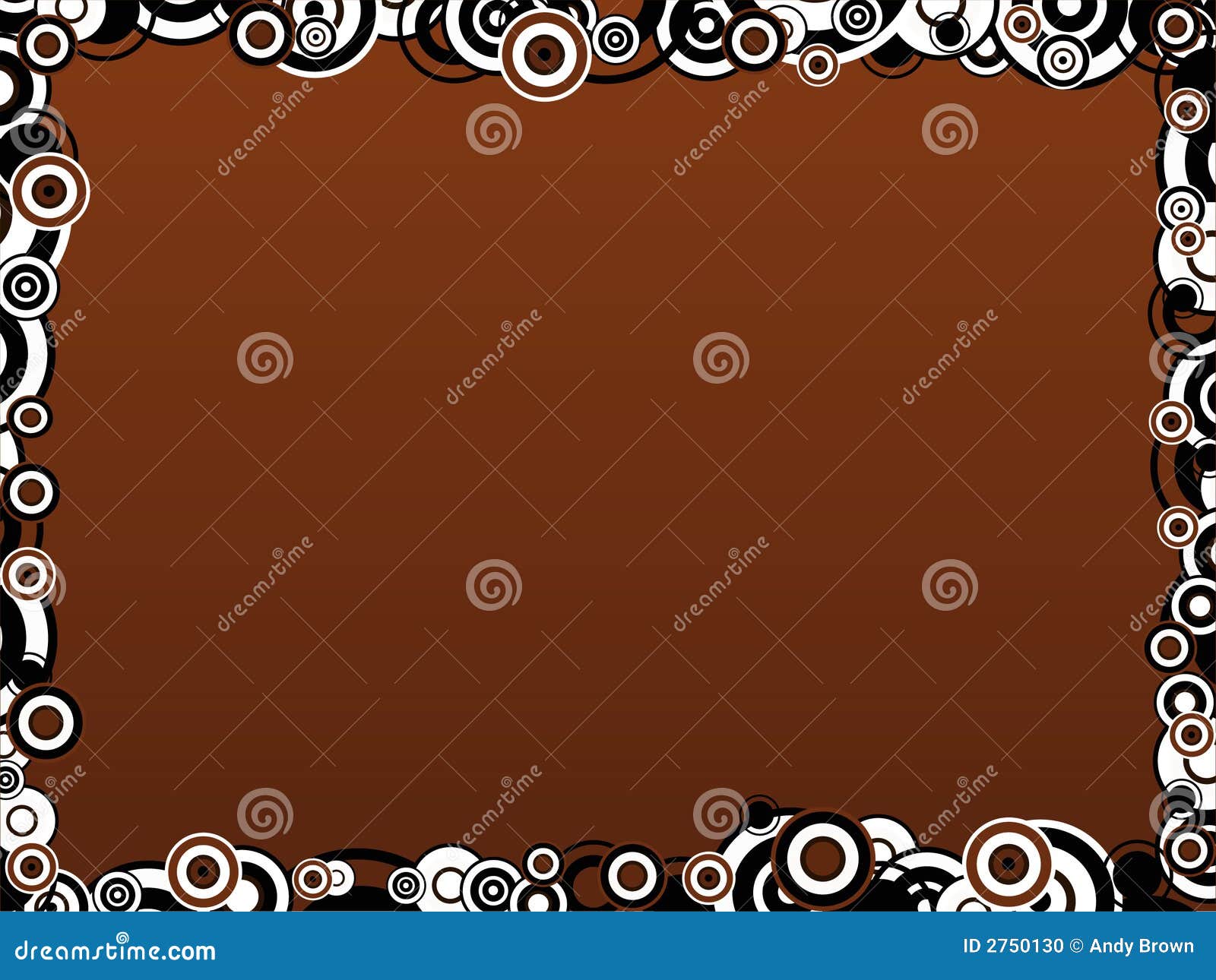 Brown Circle Border stock vector. Illustration of circles - 2750130