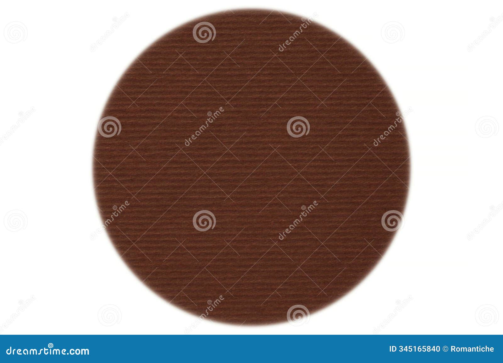 Brown Circle Made of Striped Cardboard Against White Stock Photo ...
