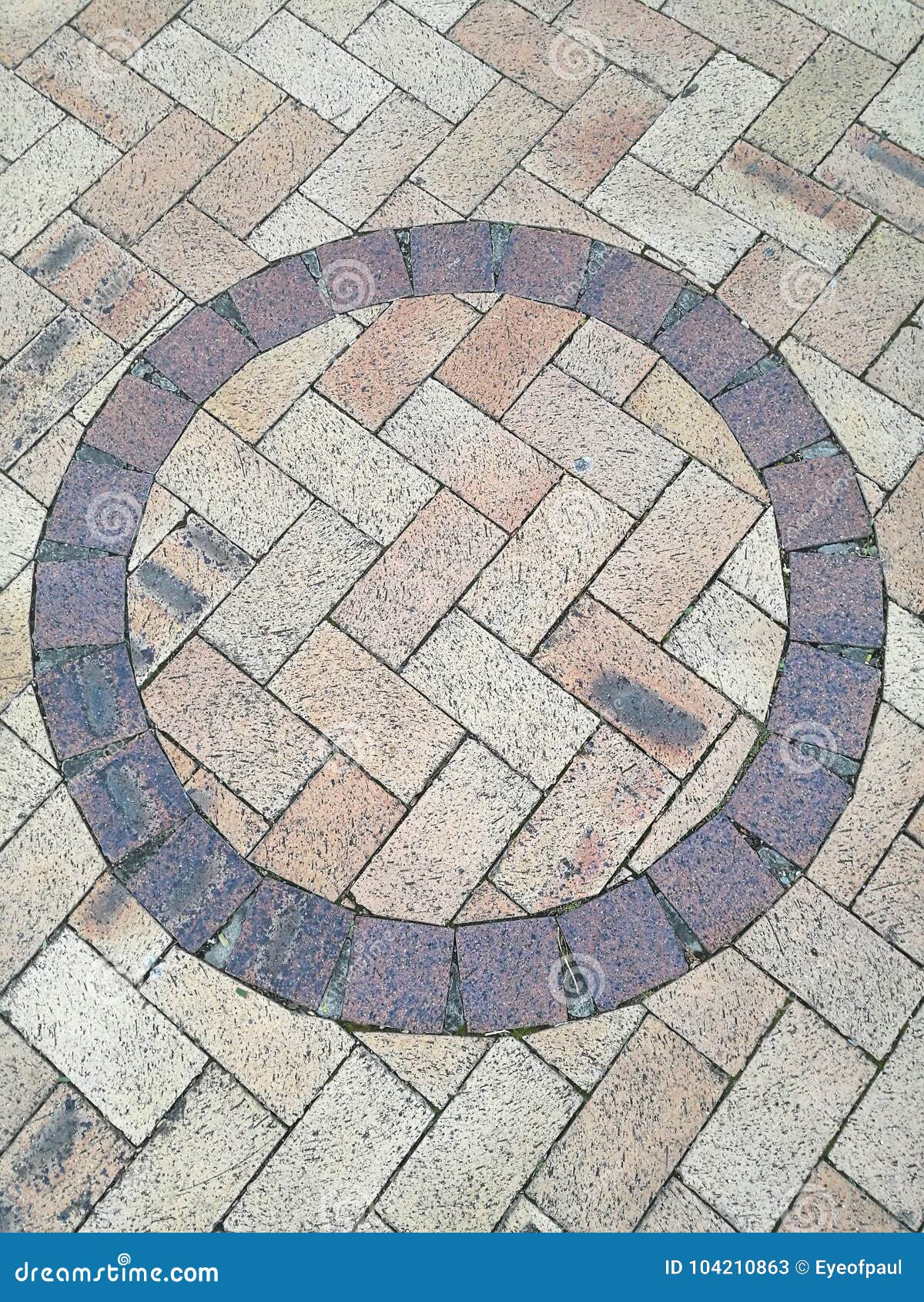 Brown Circle Shape Cobblestone Floor Stock Image - Image of ...