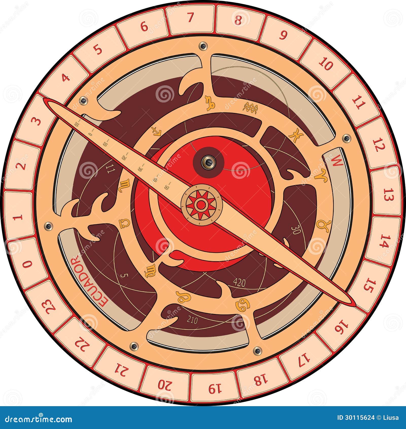 Desenhos Animados Do Astrolabe Ilustração do Vetor - Ilustração de ...