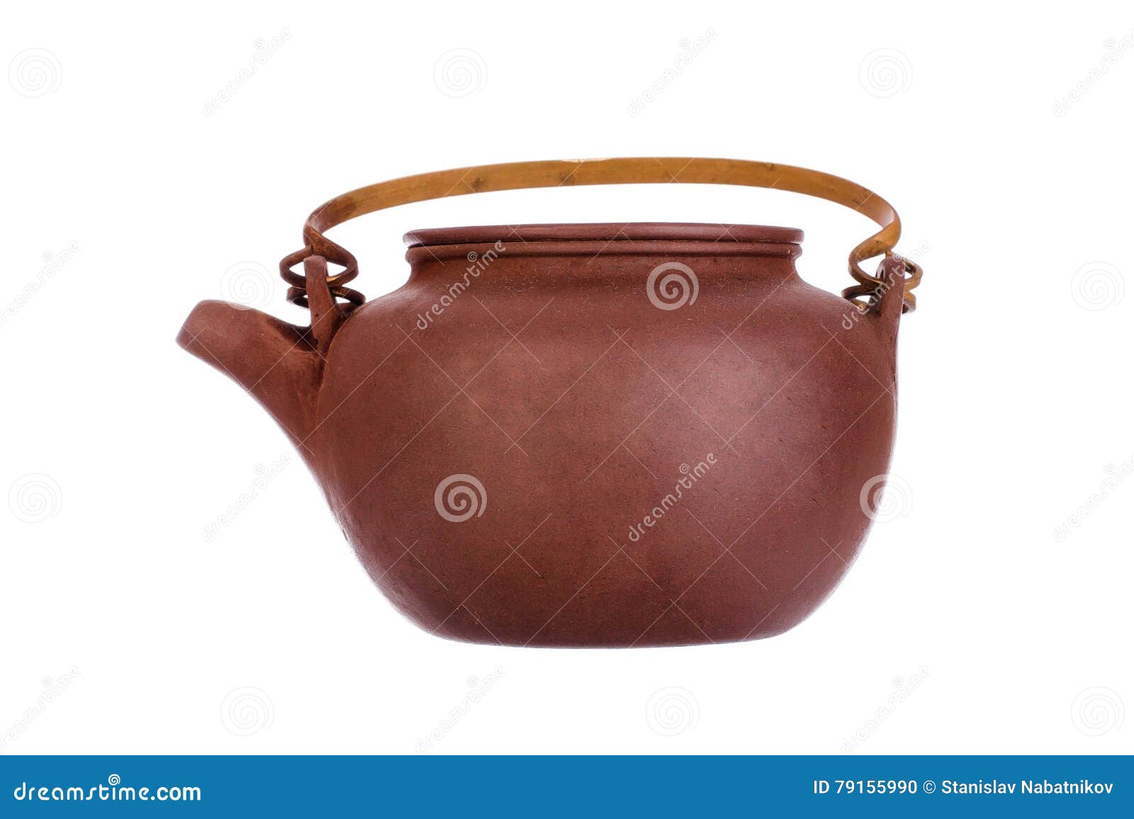 Brown clay kettle stock photo. Image of chinese, heat - 79155990