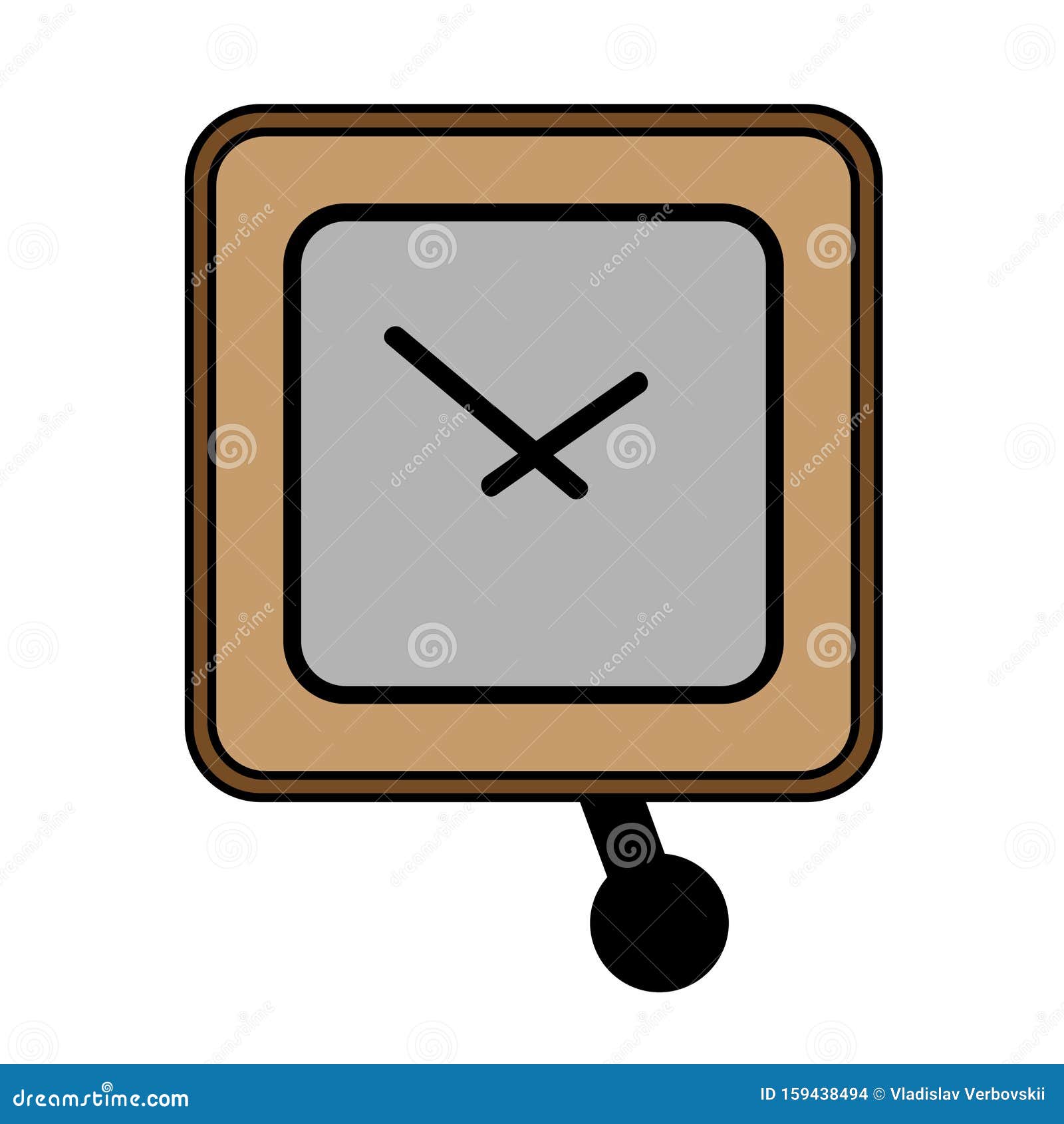 Grey Clockface Lying On A White Background. Royalty-Free Stock Image ...