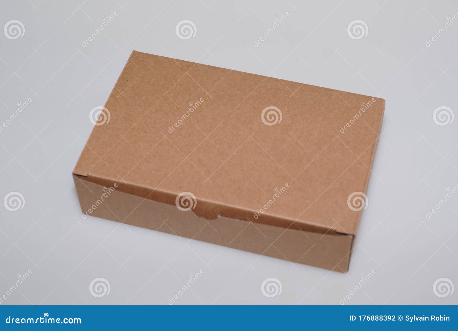 Brown Closed Cardboard Box Isolated on Grey Background Stock Photo ...