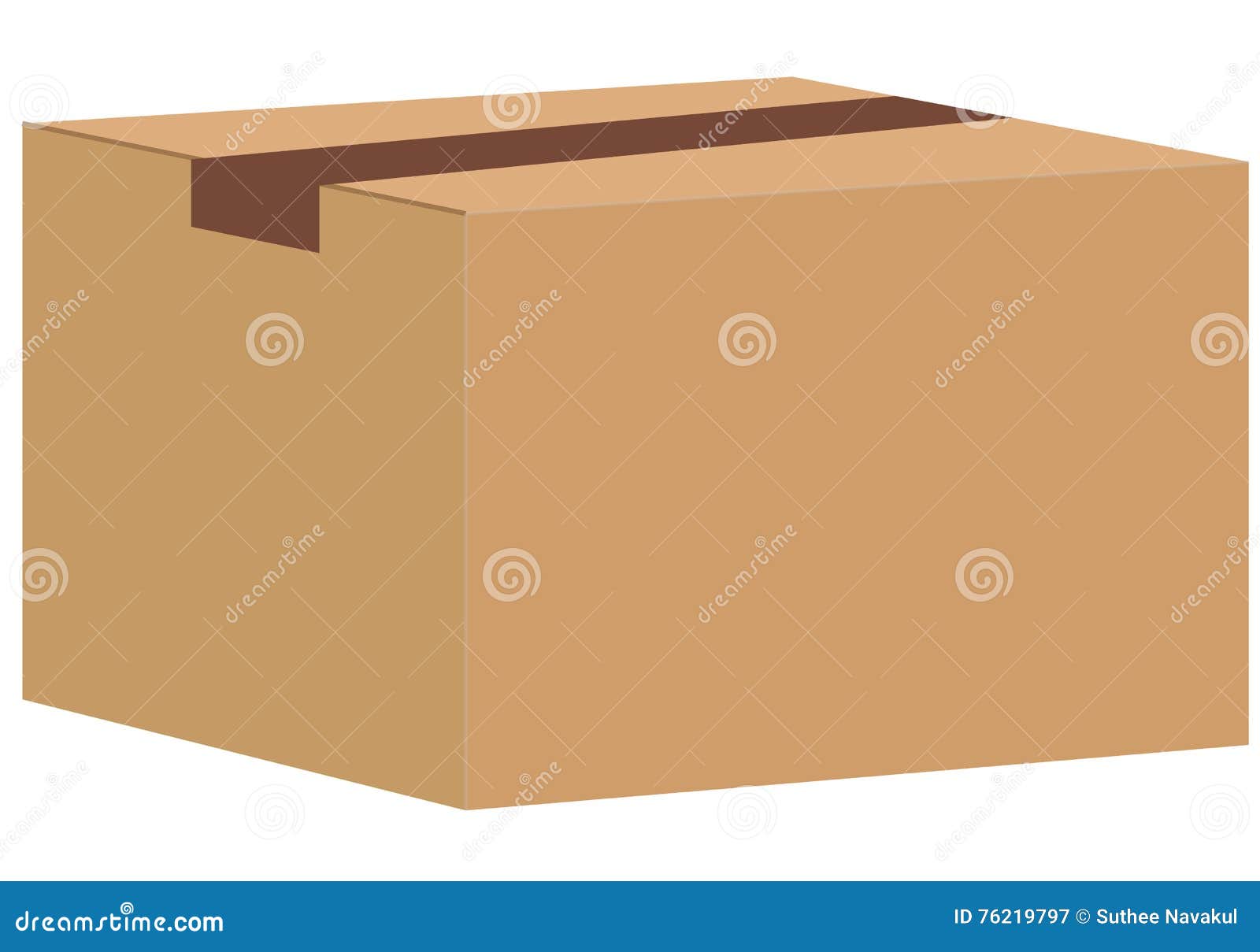 Closed Carton Cardboard Box Cartoon Vector | CartoonDealer.com #93156281