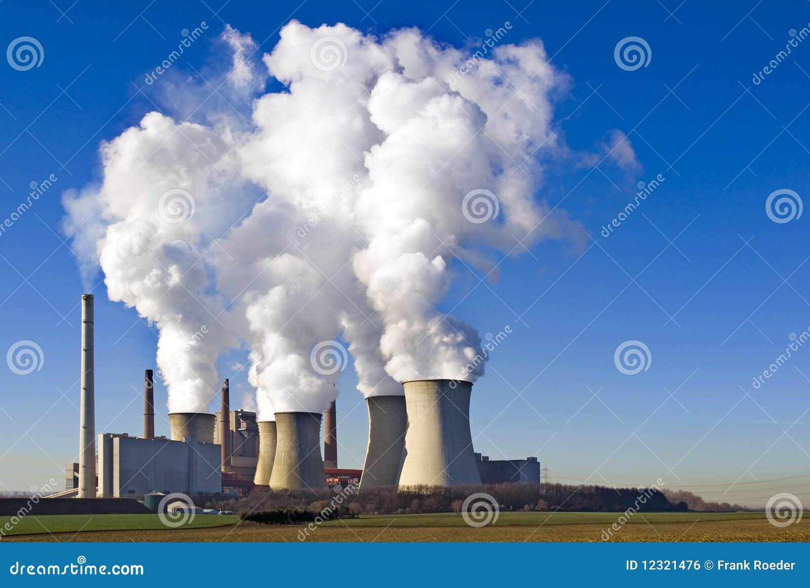 Brown Coal-fired Power Station Stock Photo - Image of environment ...