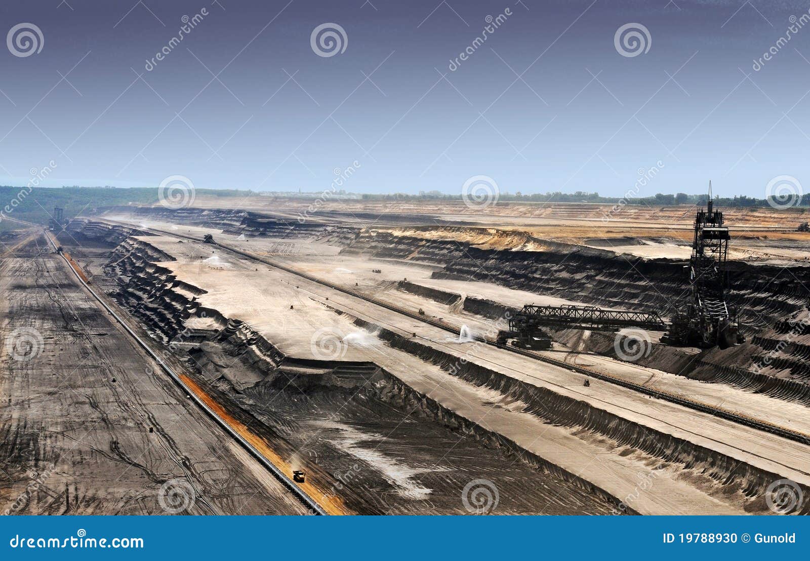 Brown coal open mining stock photo. Image of mining, power - 19788930