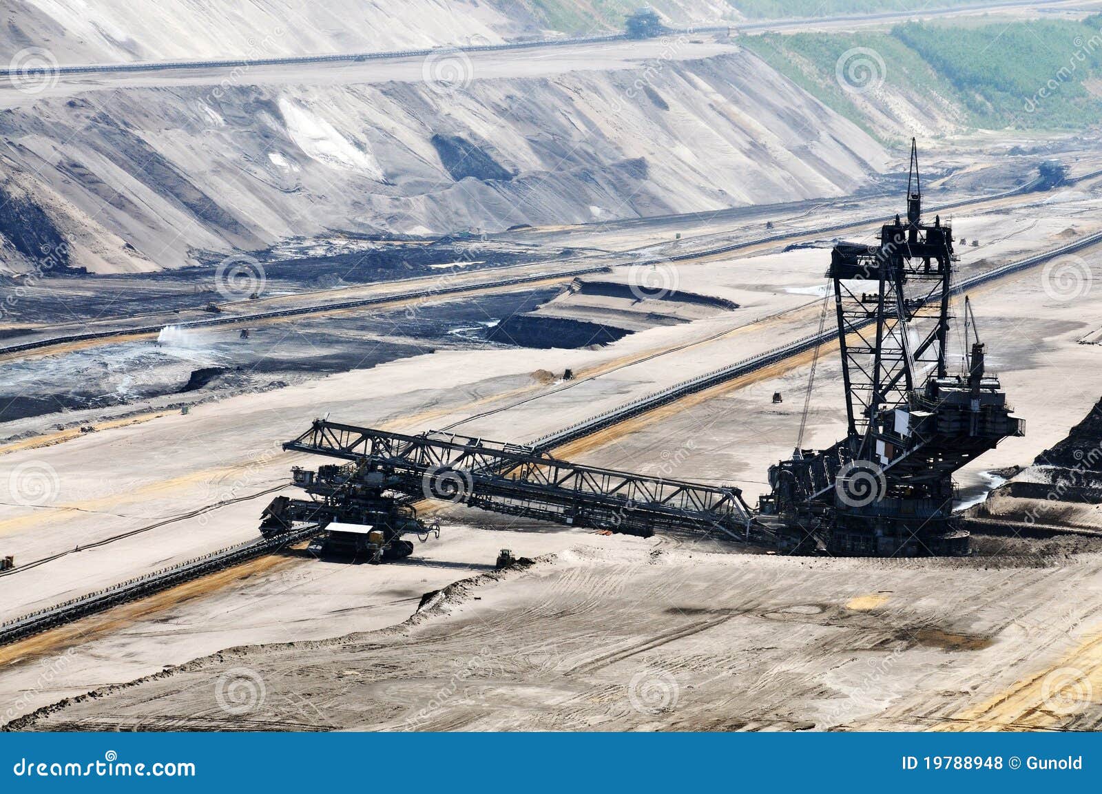 Brown coal open mining stock photo. Image of earth, mines - 19788948