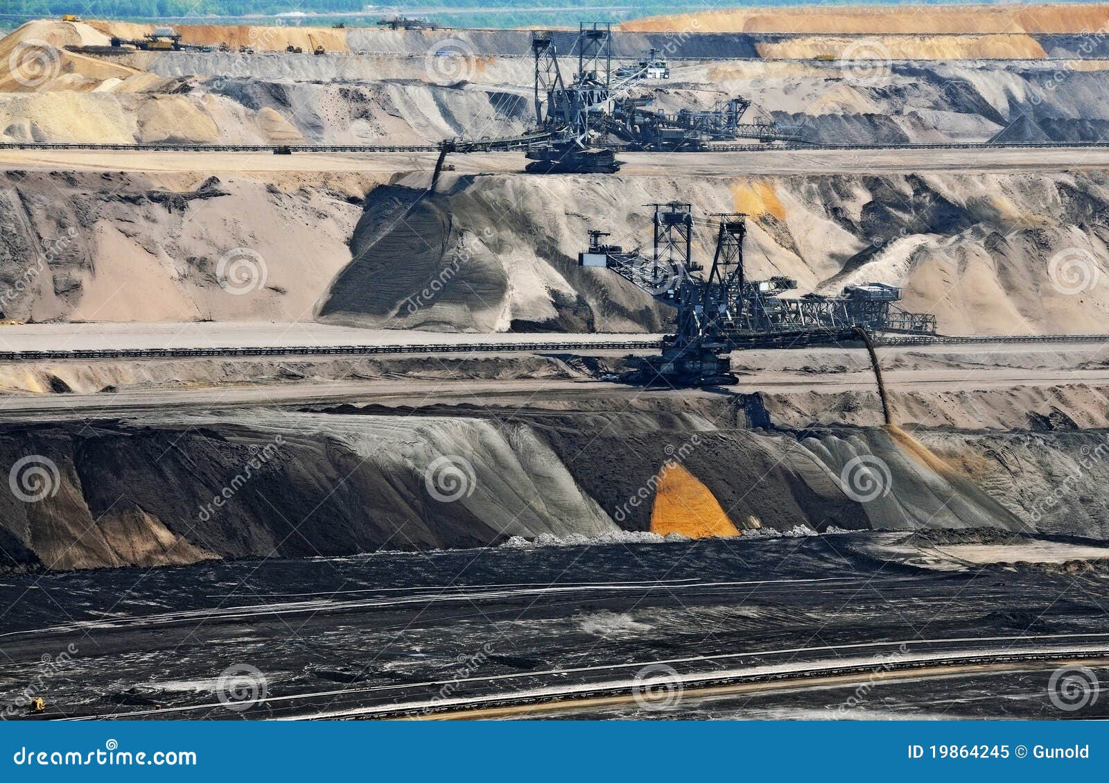Brown coal open mining stock image. Image of brown, shovel - 19864245