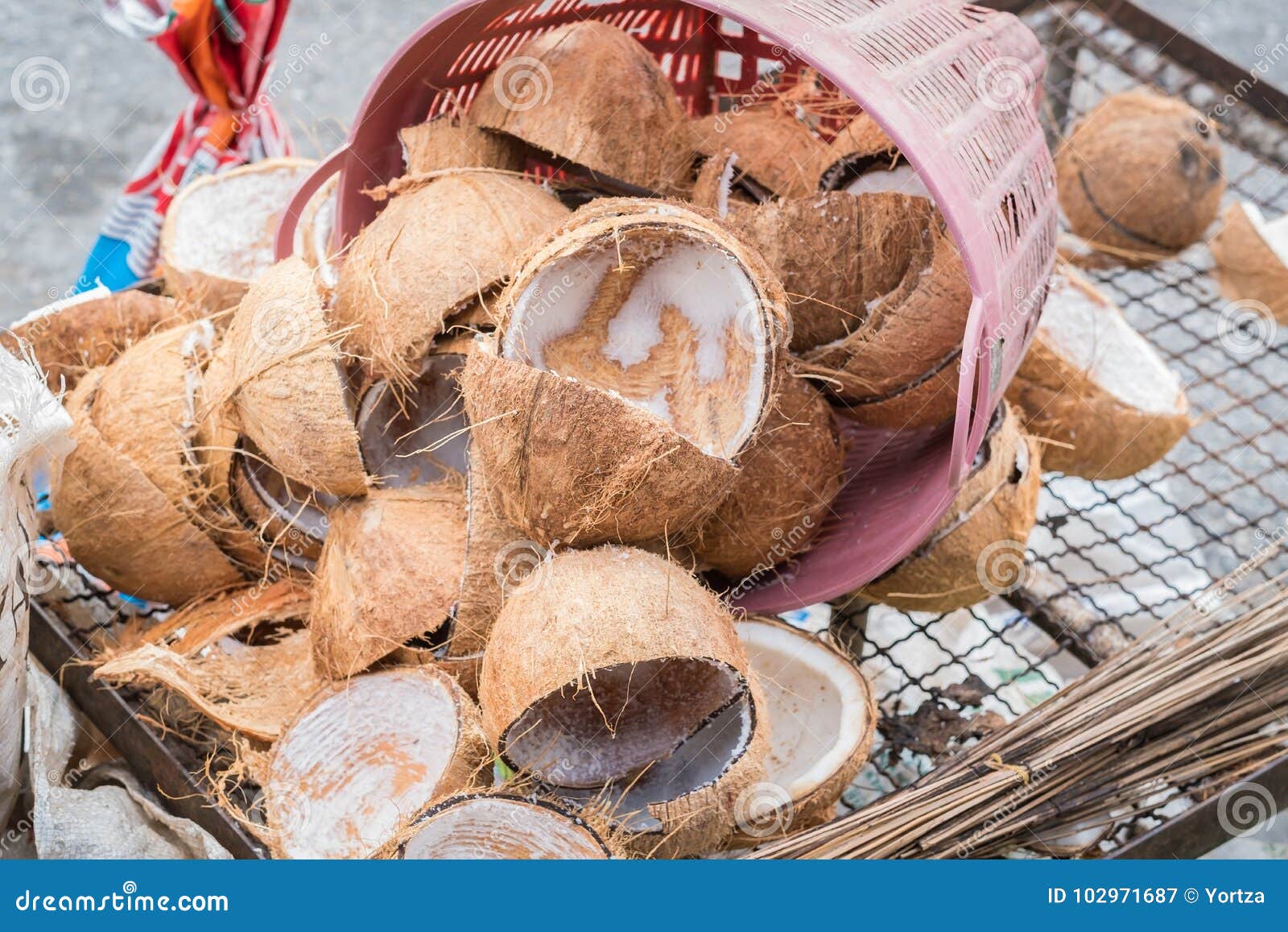 Brown coconut shell stock image. Image of kerala, fruit - 102971687