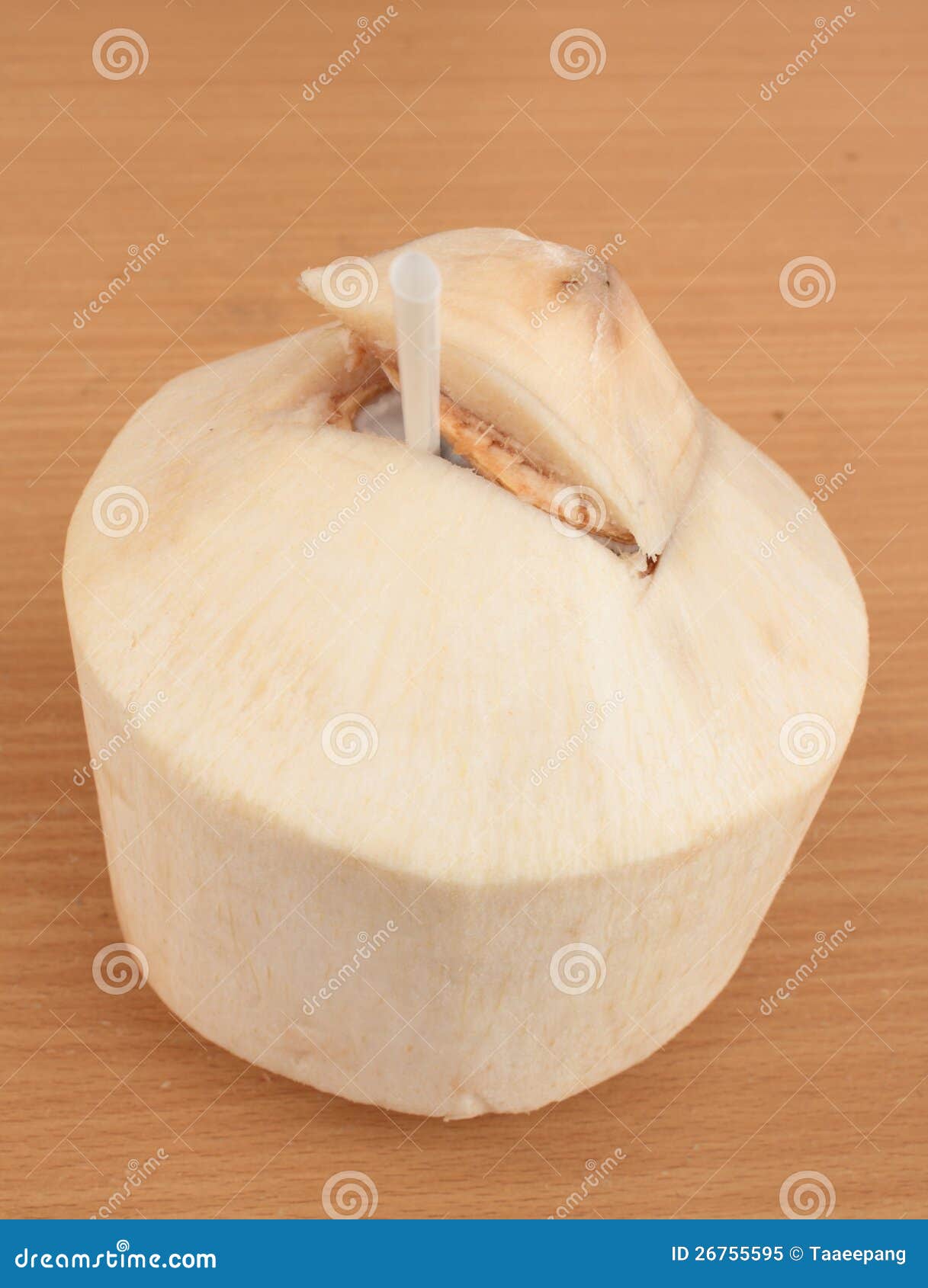 Brown coconut on the table stock image. Image of proteins - 26755595