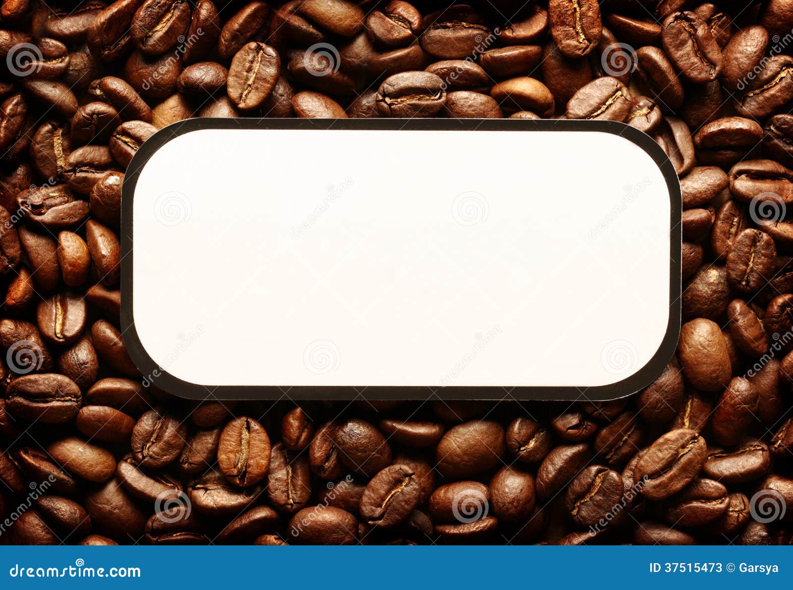 Brown Coffee Beans with Label Stock Image - Image of black, grained ...
