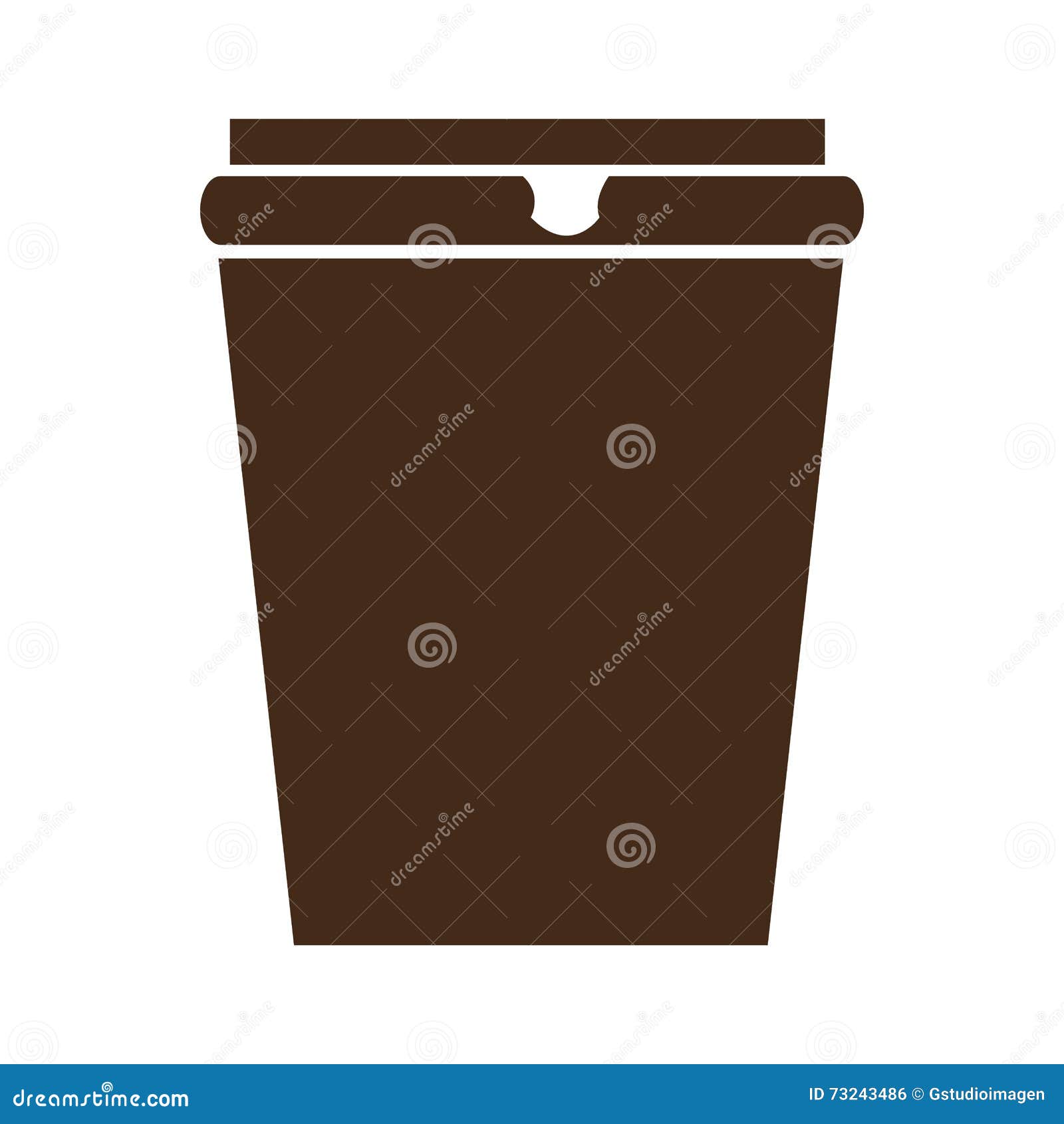Brown coffee cup, graphic stock illustration. Illustration of coffe ...
