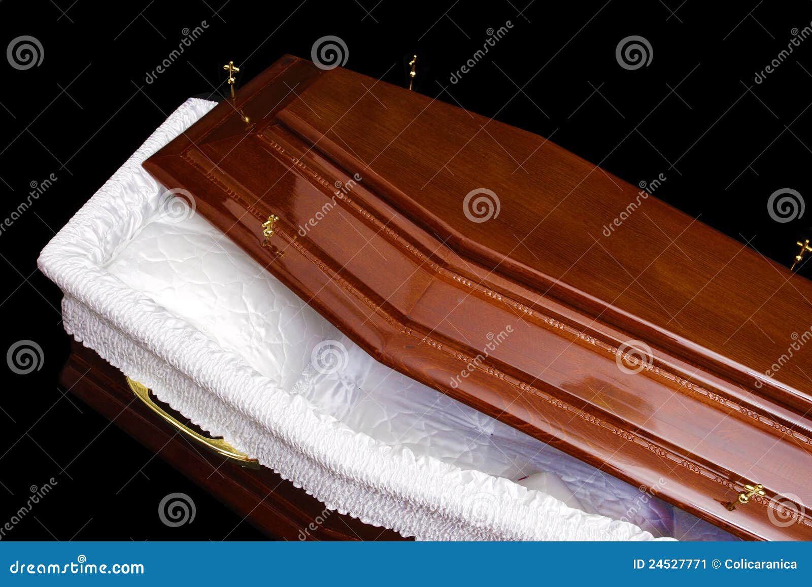Brown coffin stock image. Image of wooden, coffin, funeral - 24527771