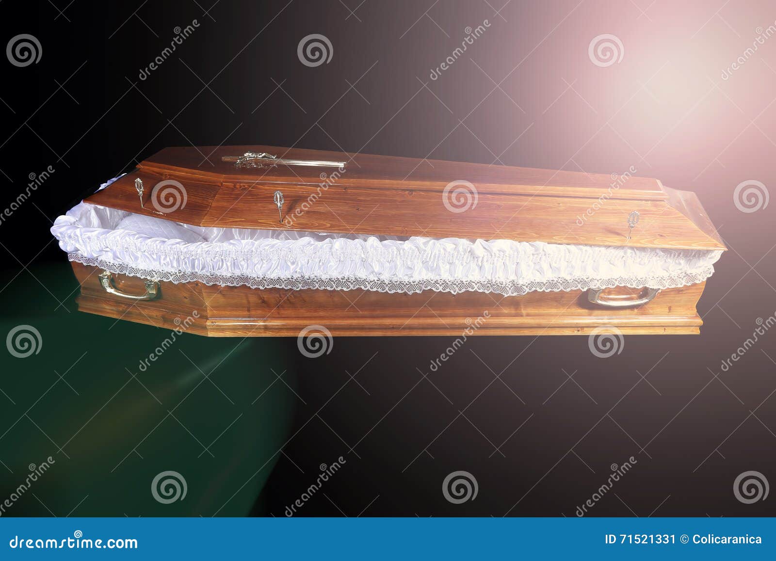 Brown coffin, inside view stock image. Image of grave - 71521331