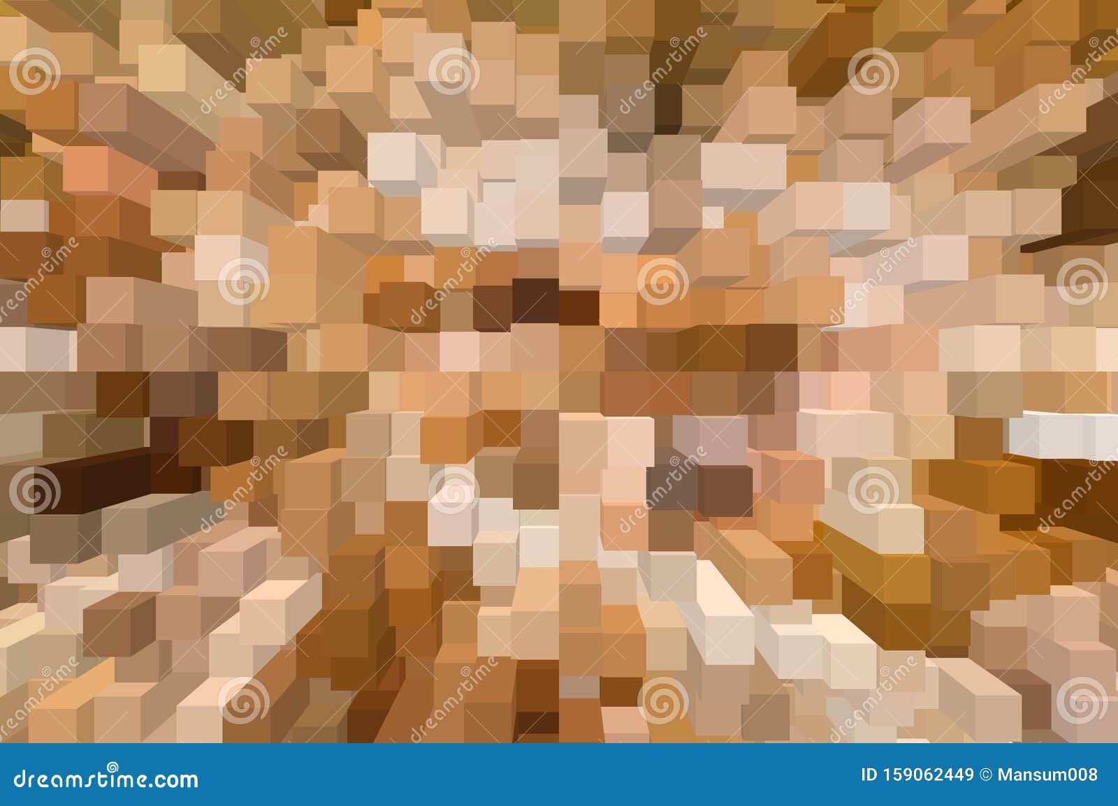 Brown Color Blocks Pattern Background Stock Illustration - Illustration ...