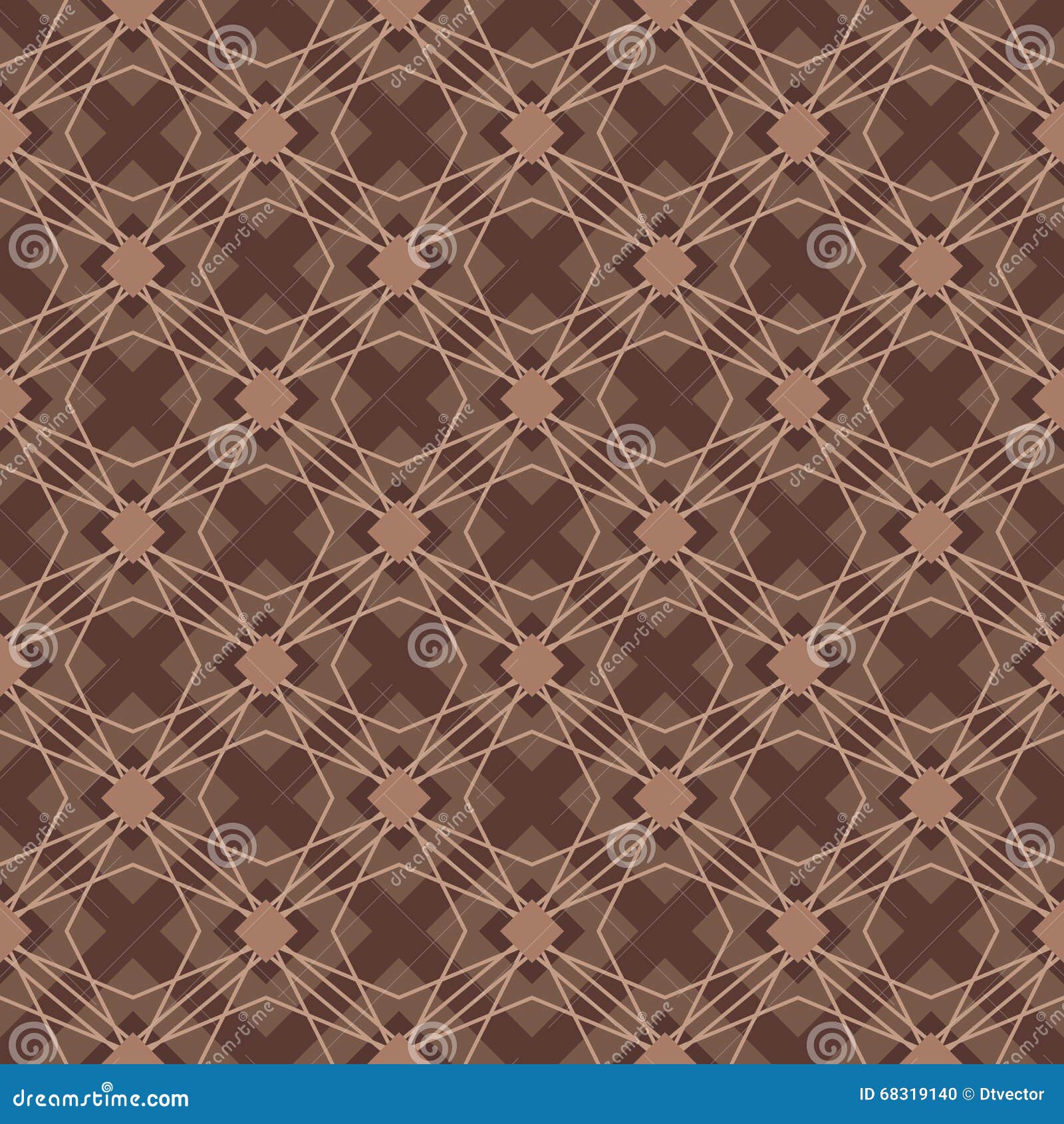 Brown Color Diamond Shape Seamless Pattern Stock Vector - Illustration ...