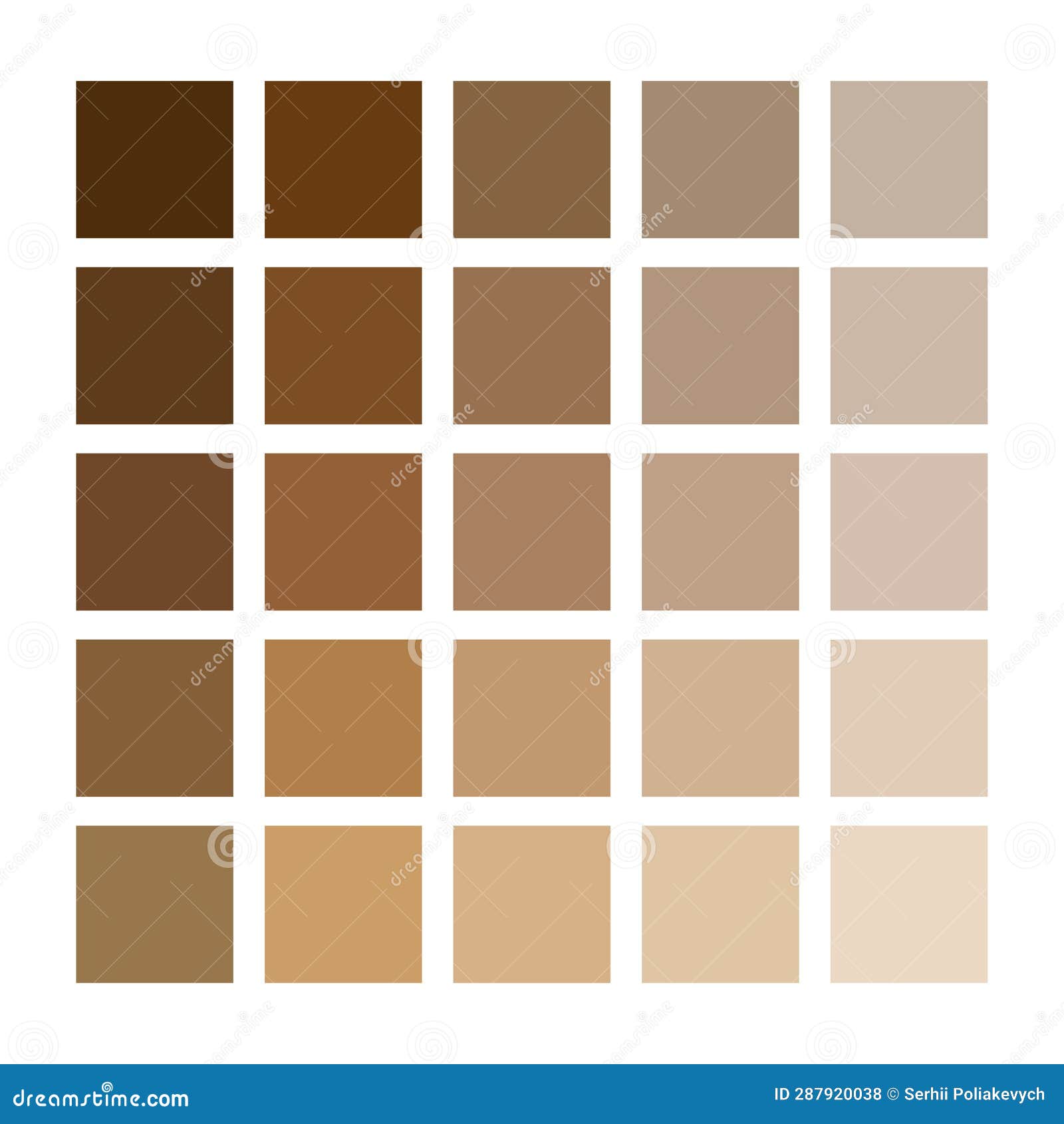 Brown Color Palette. Vector Illustration. EPS 10 Stock Illustration ...