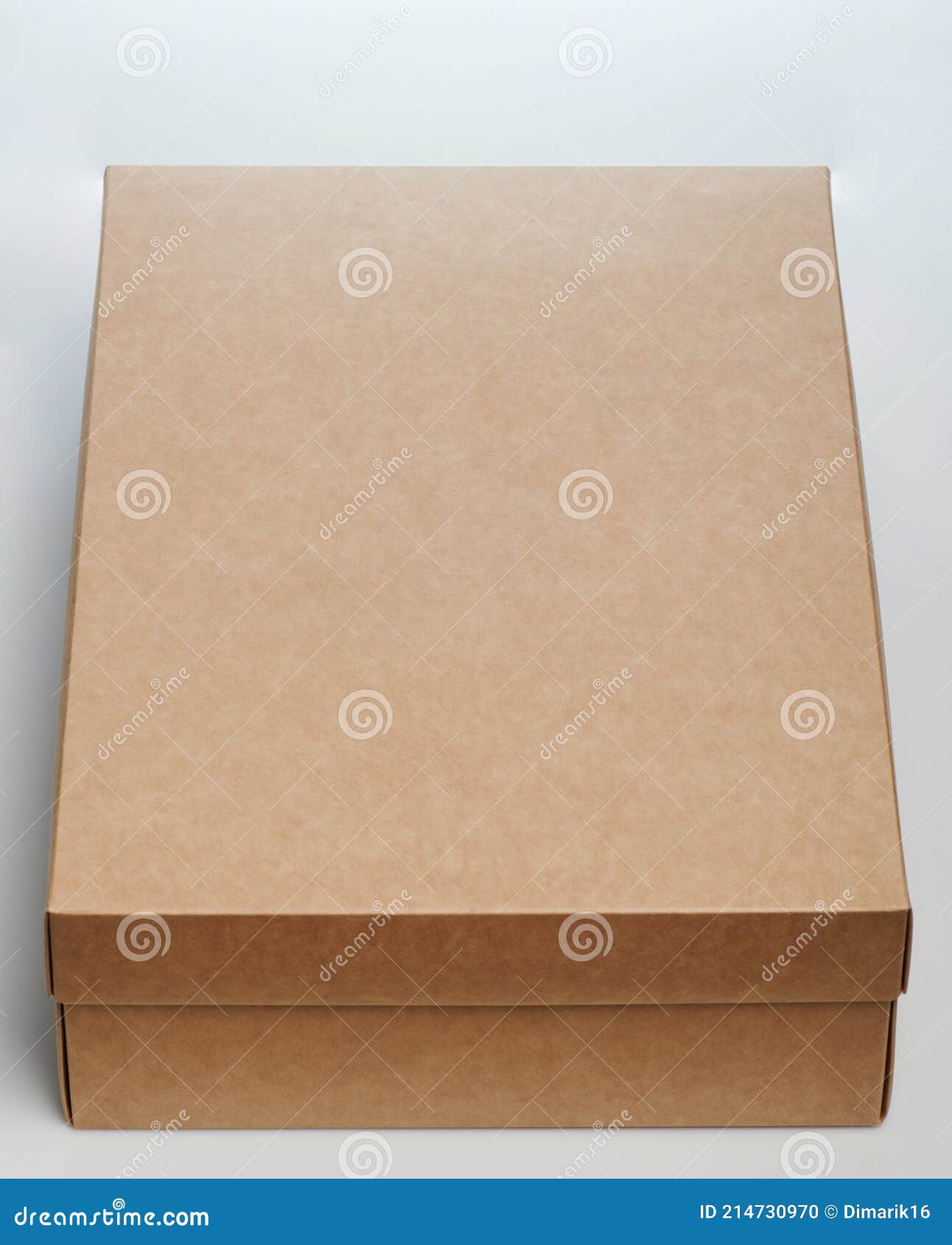 Brown color paper box stock photo. Image of mockup, closeup - 214730970